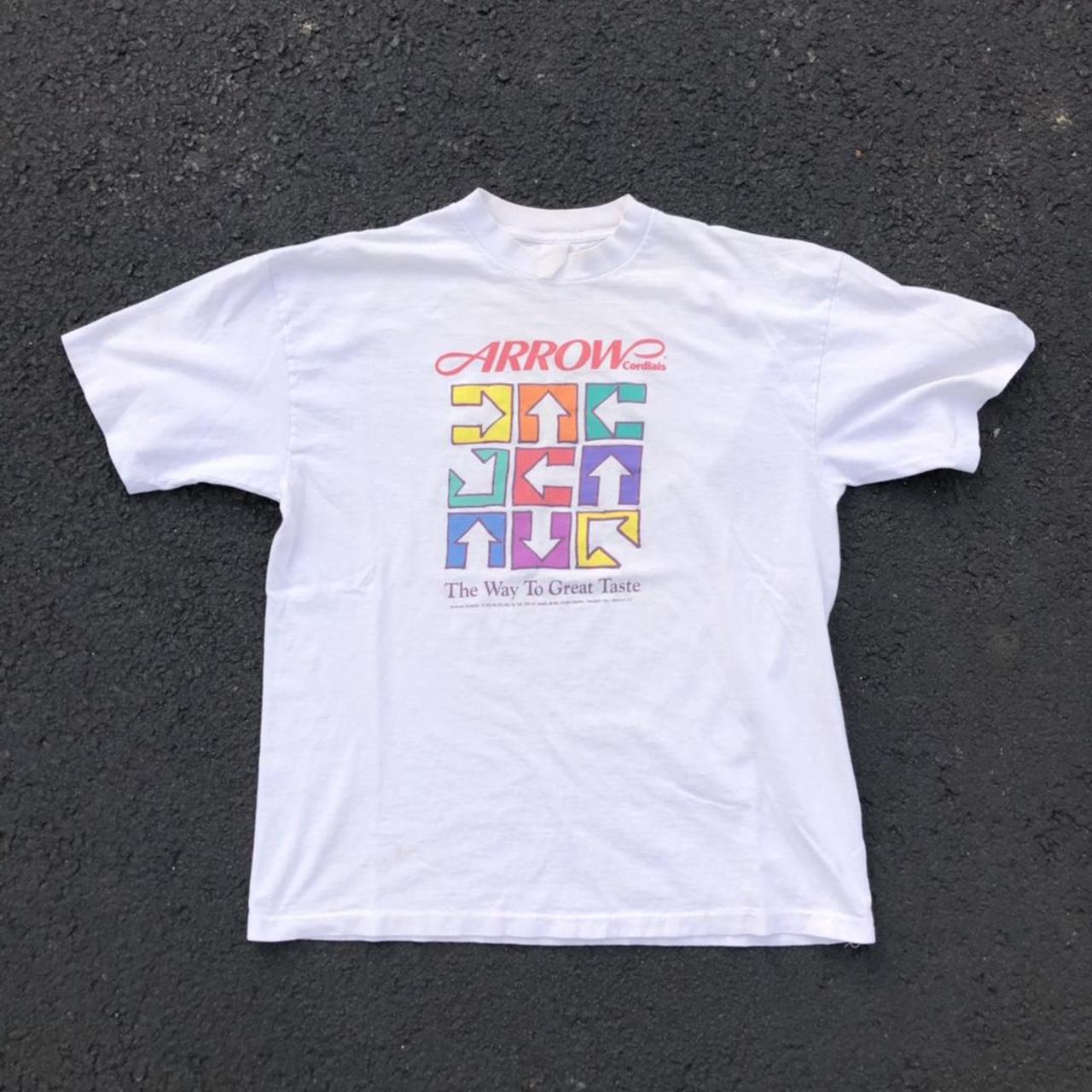 Vintage Arrow Cordials Alcohol Shirt L/XL Distressed... - Depop