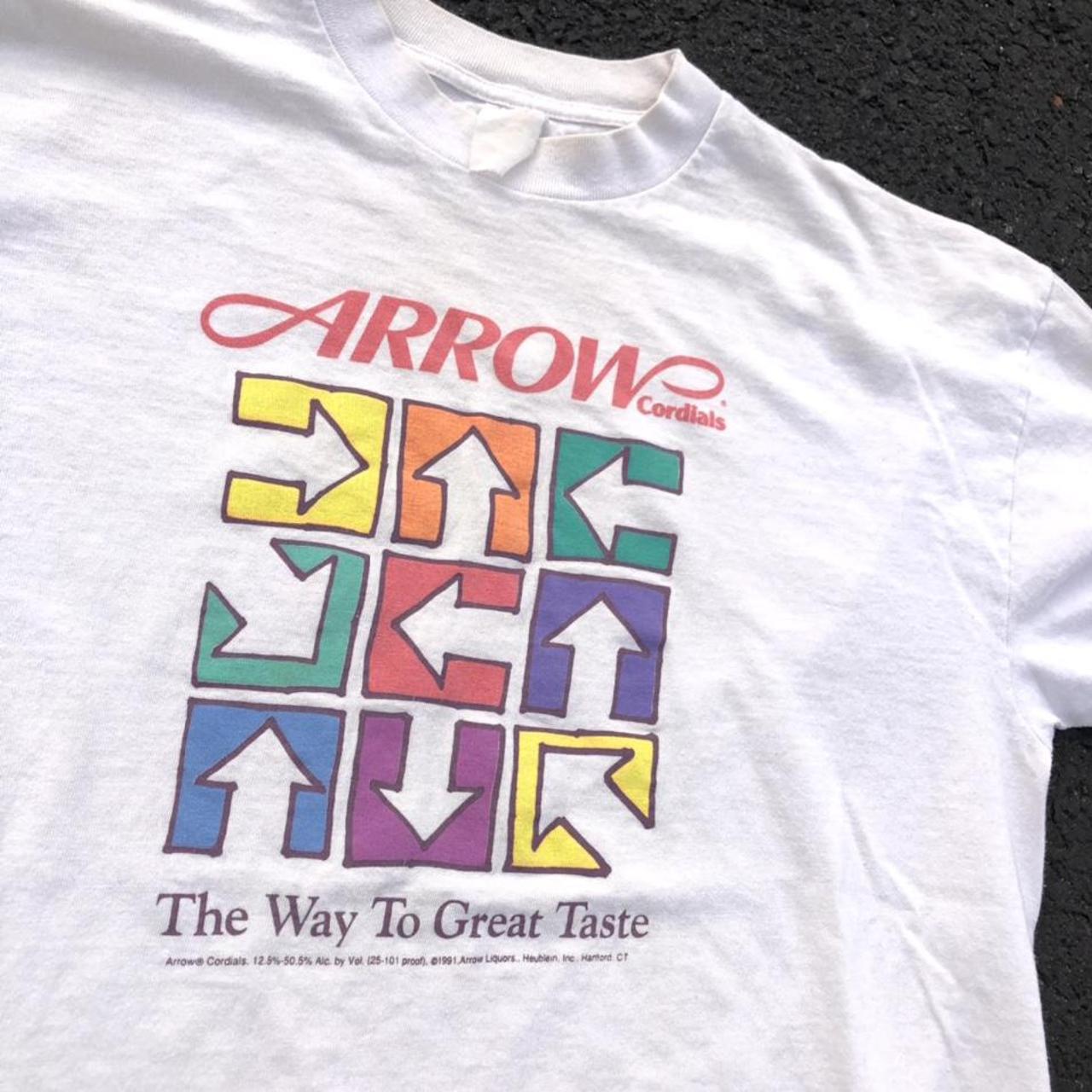 Vintage Arrow Cordials Alcohol Shirt L/XL Distressed... - Depop