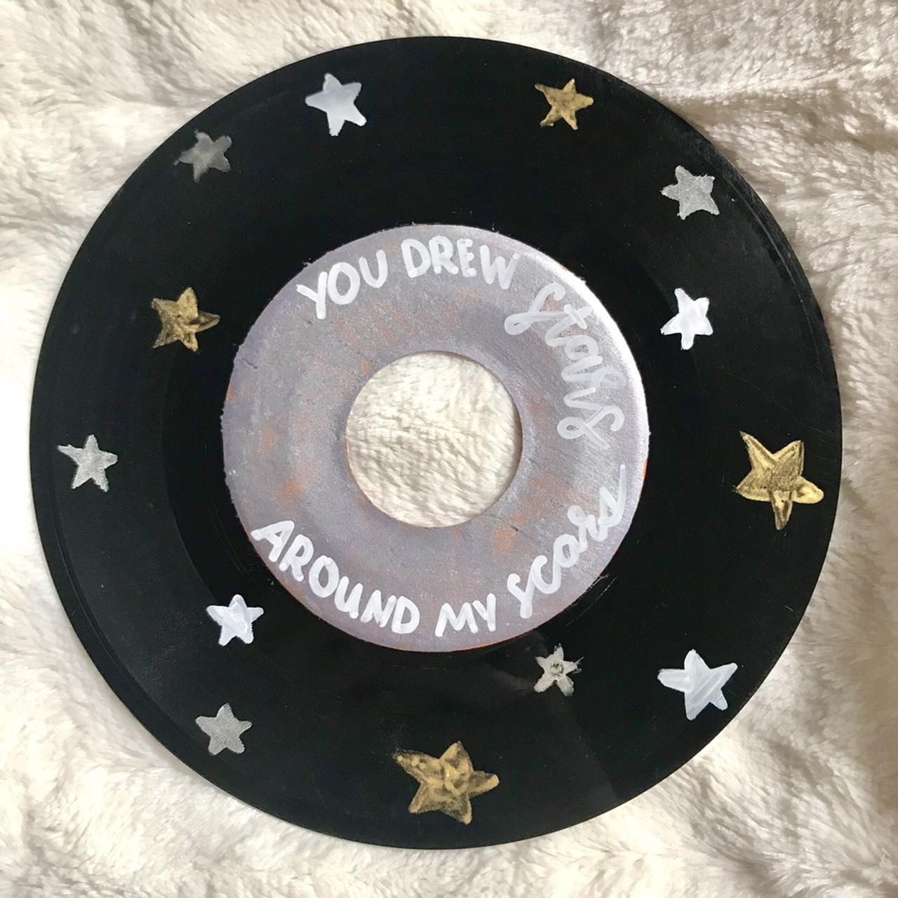 taylor swift ‘cardigan’ inspired painted vinyl 🌟 •... - Depop