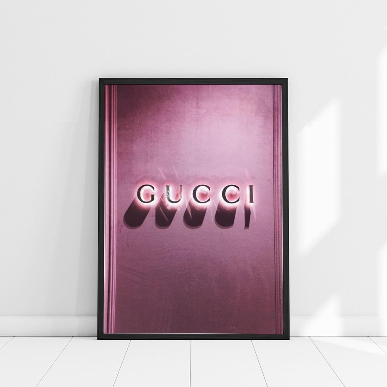 A4 Gucci Sign Poster ⭐️Printed on quality 180gsm... - Depop