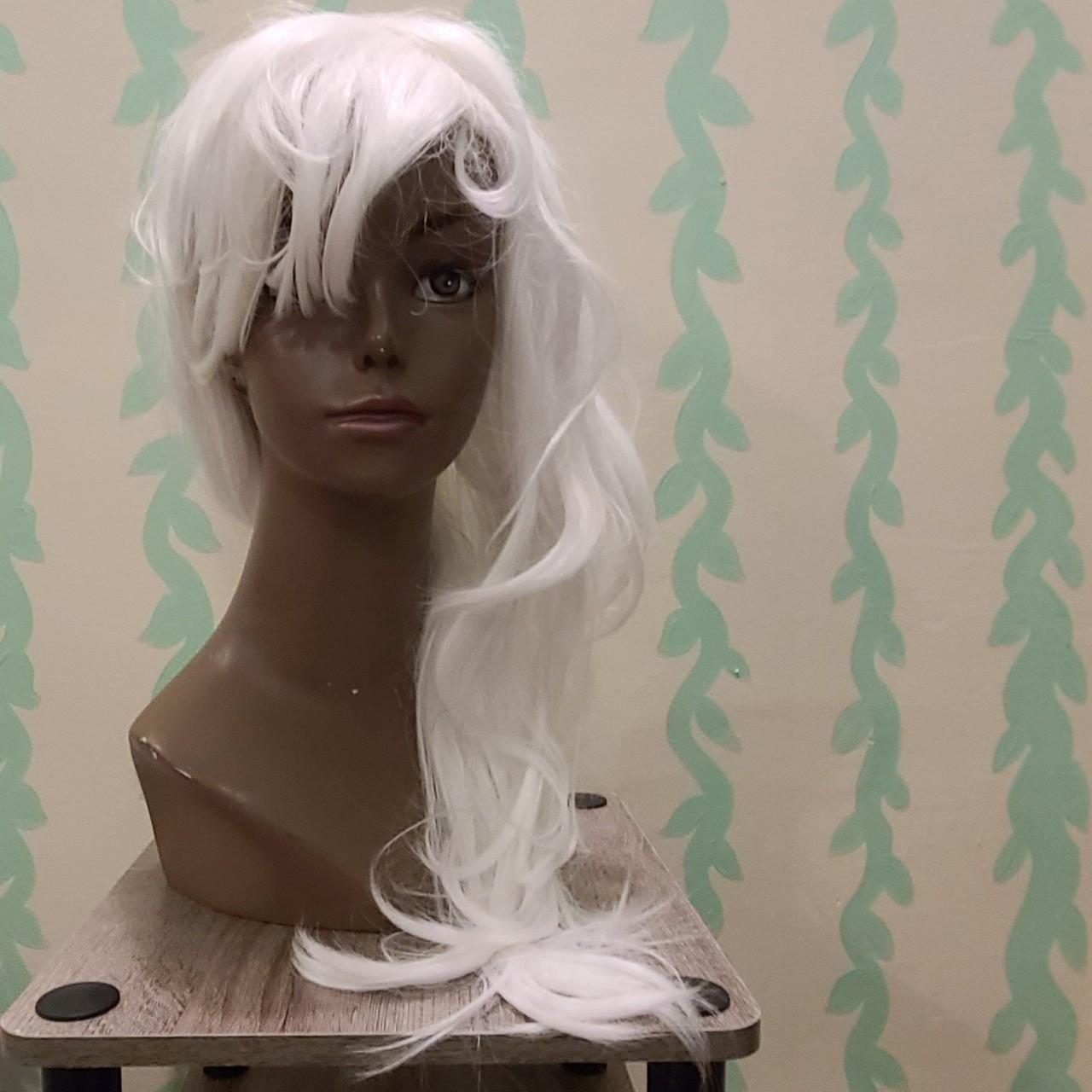 Long white wig Never worn. A bit messy due to being... - Depop