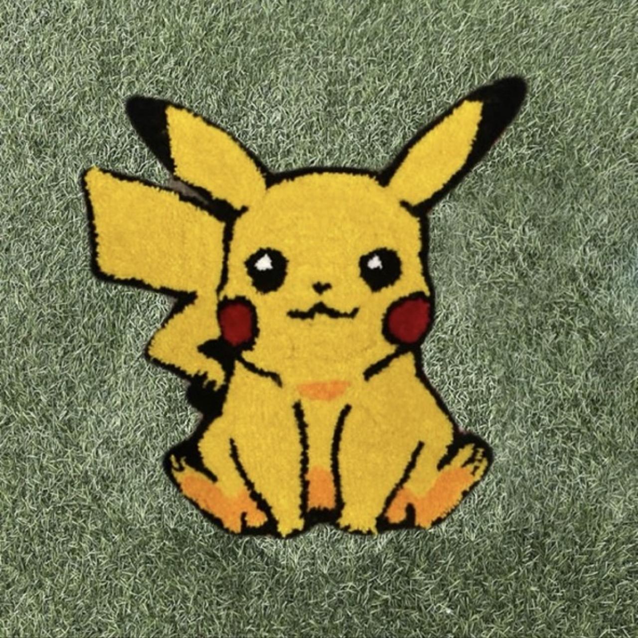 PIKACHU RUG 24” x 24” hand tufted #rug #pikachu... - Depop