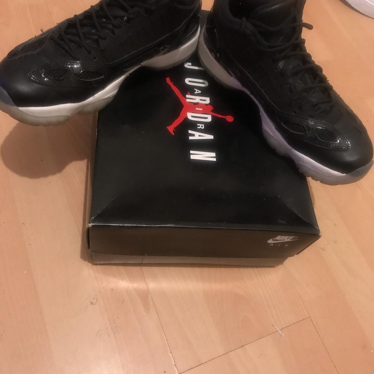 Unisex rare air Jordan 11 retro low IE, black and... - Depop