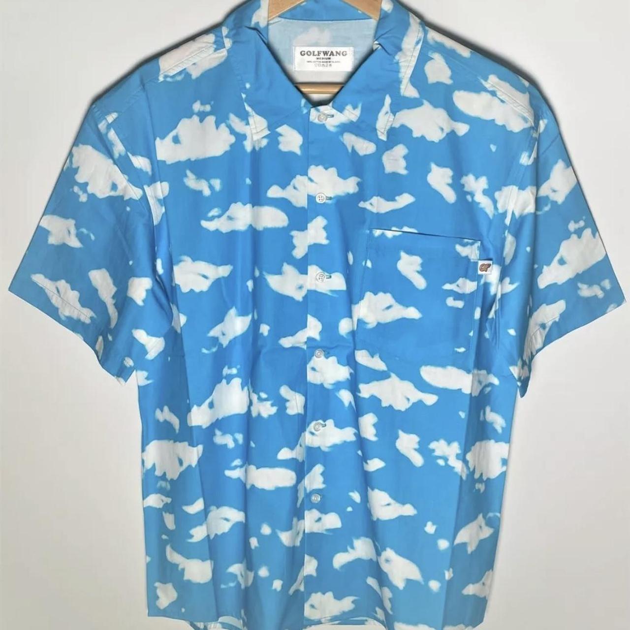 Odd Future Golf Wang cloud button up short sleeve... - Depop