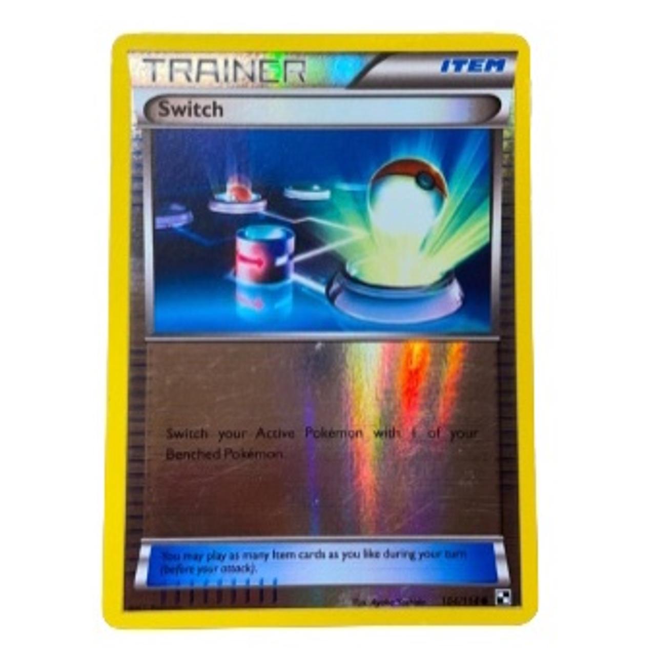 trainer switch 104/114 holographic pokemon card... | Depop