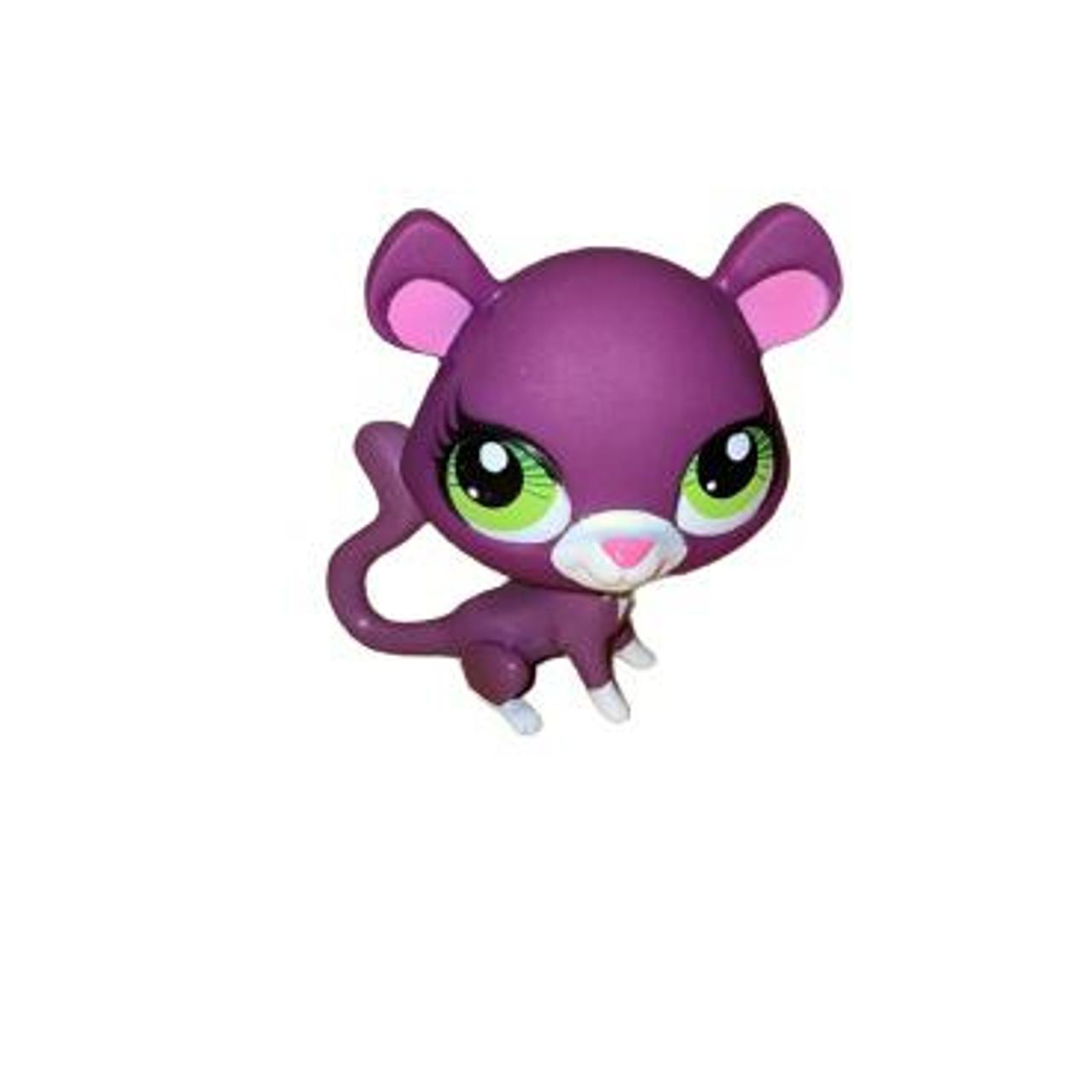 littlest pet shop # 3295 purple panther cat green... - Depop