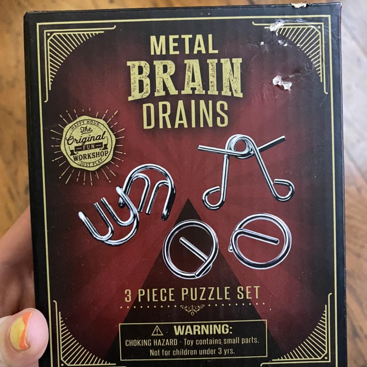 Metal Brain Drains Puzzle Set!!!! Super fun activity... - Depop