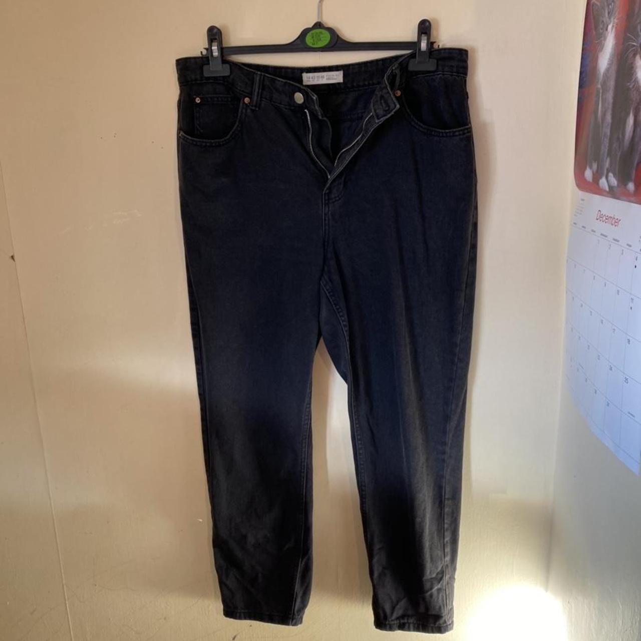 Primark black high waisted vintage mom jeans. Size... - Depop