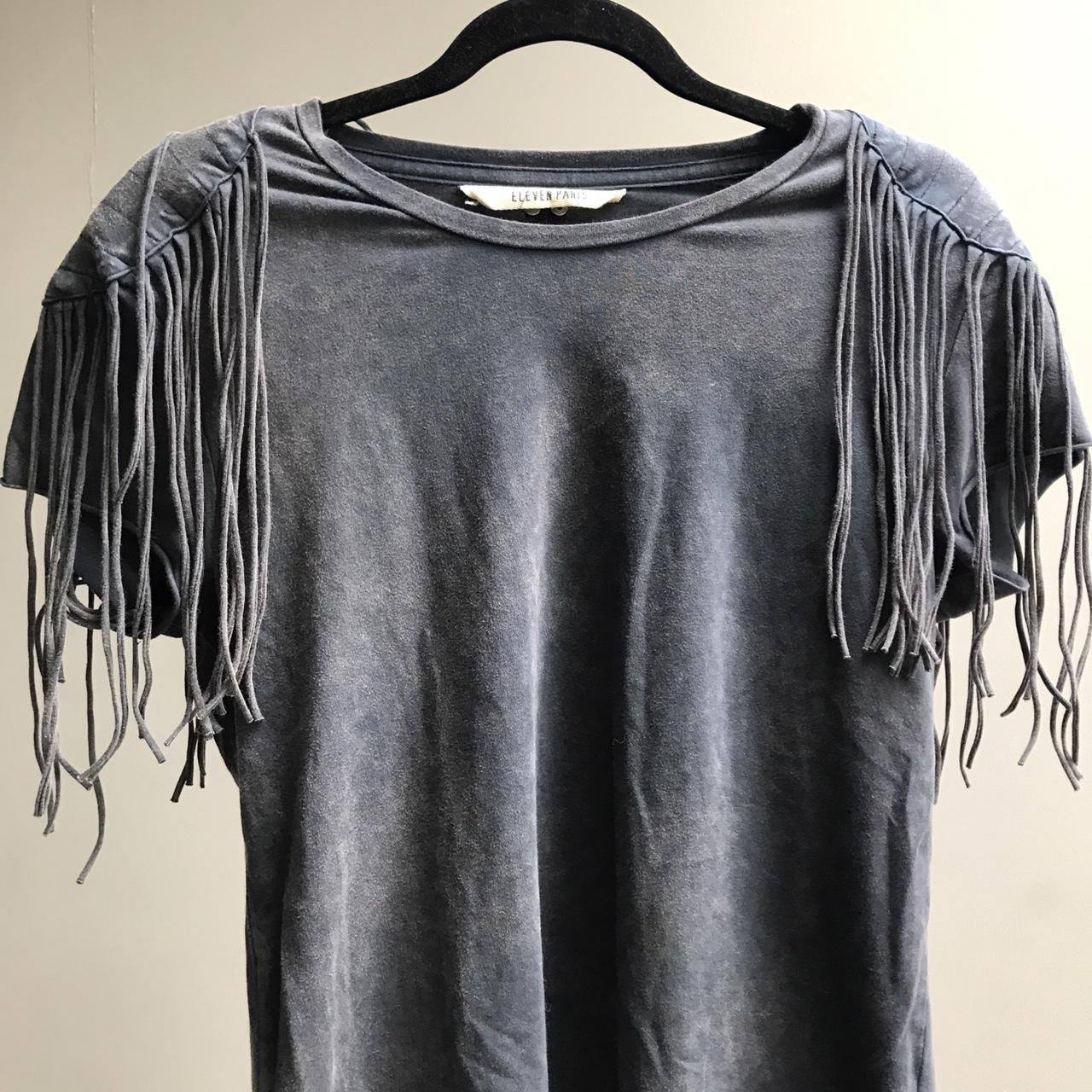 Eleven Paris DILL top. Shoulder pads .Tassel detail... - Depop