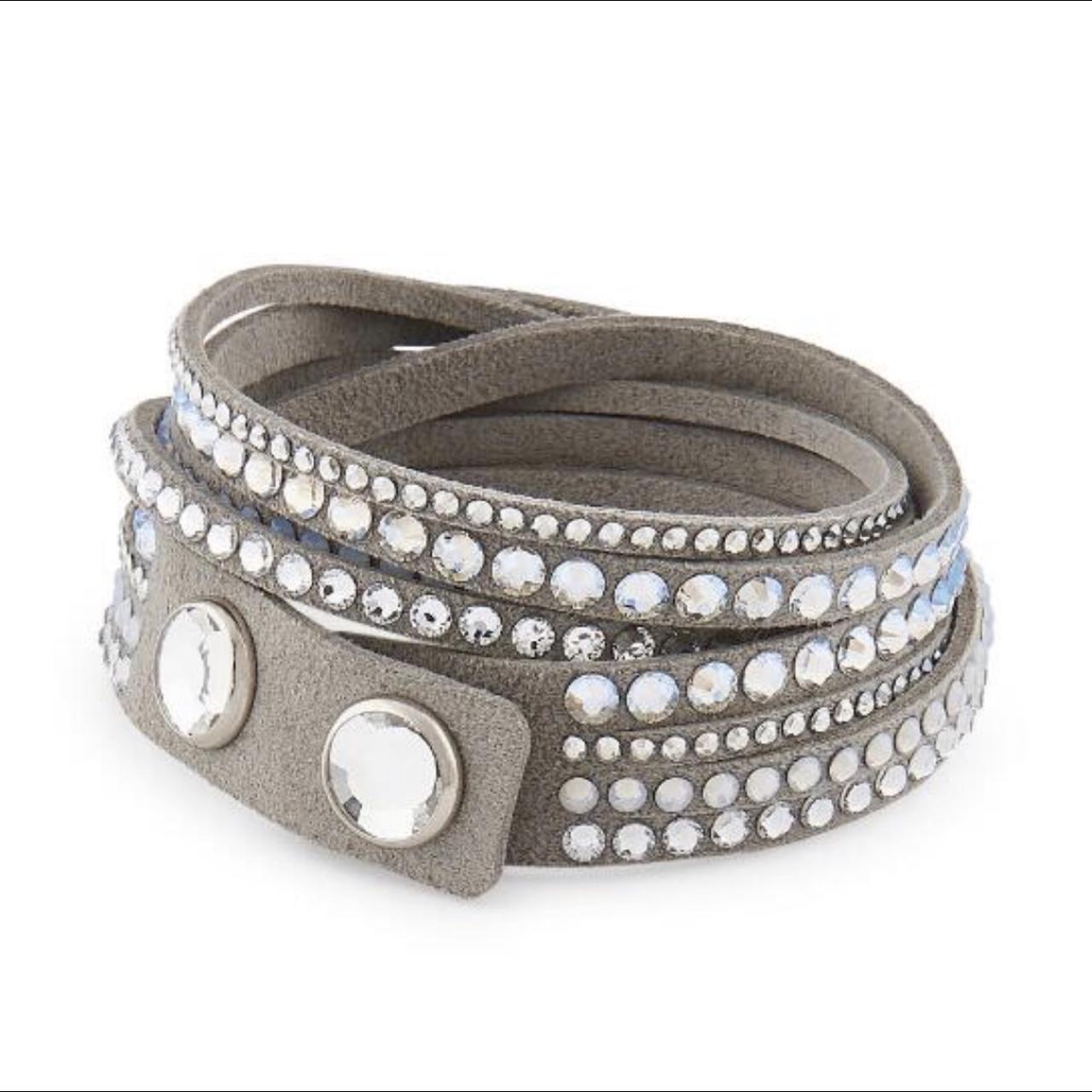 SWAROVSKI SLAKE DELUXE BRACELET, GRAY NEVER WORN -... - Depop