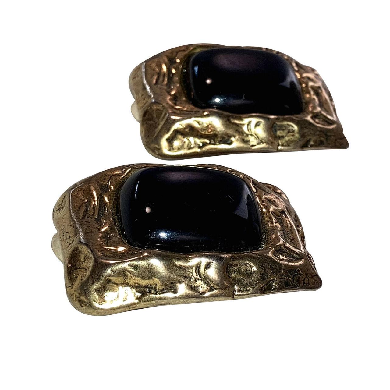 Valentino Dark Blue Lucite Cast Nugget Rectangular... - Depop