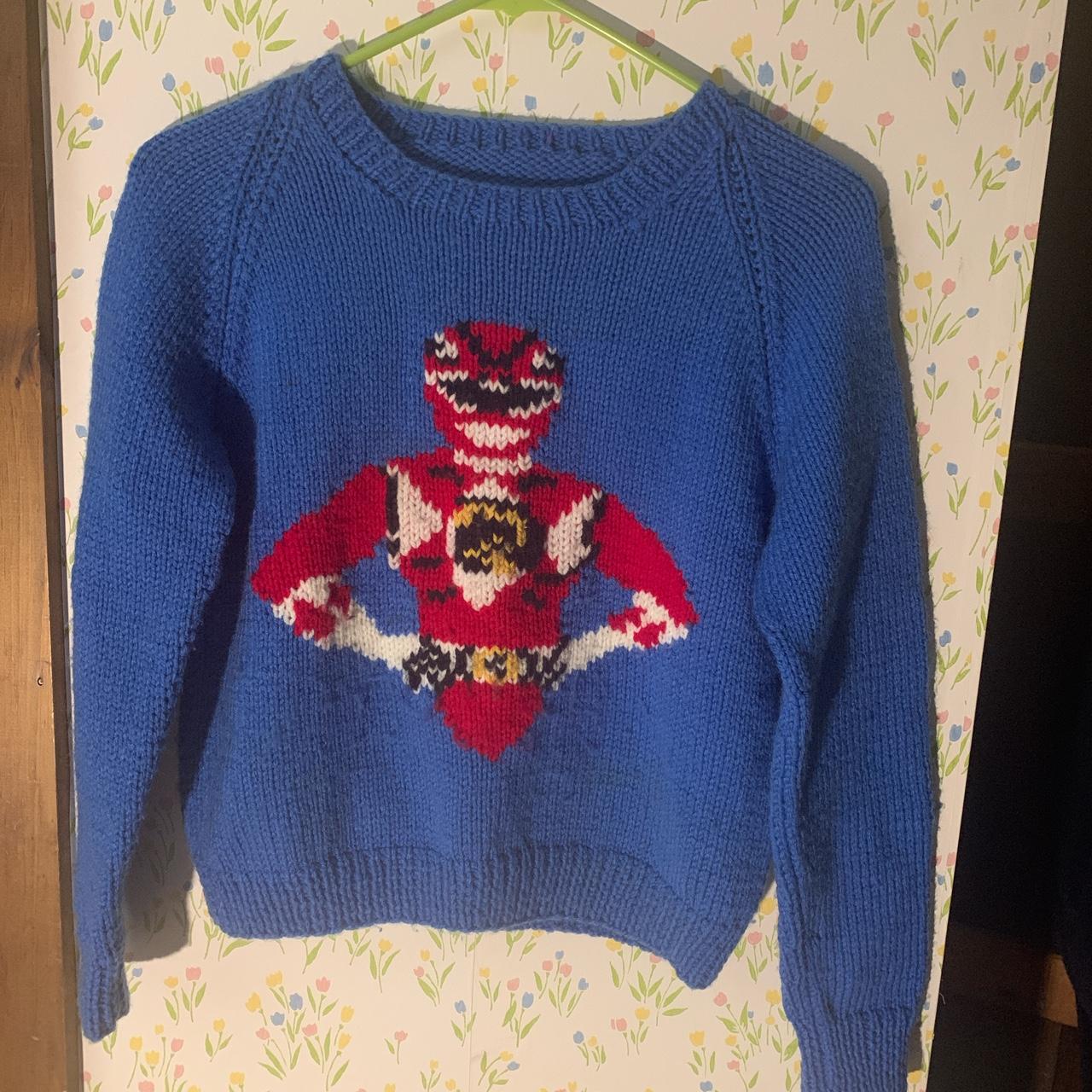 Homemade red power rangers sweater! Amazing!!... - Depop