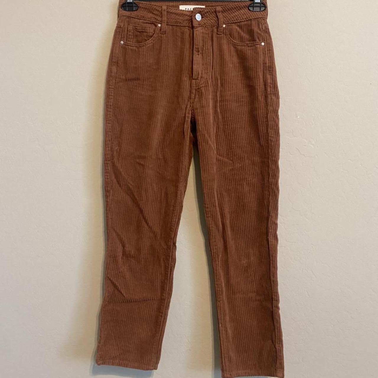 Burnt orange/brown corduroy mom jean - Depop