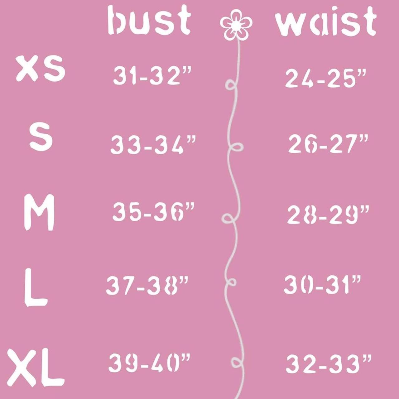 sizing guide for made to order tops - Depop