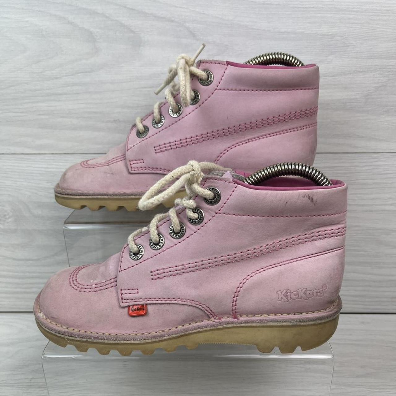 Kickers High Top Leather Womens Girls School Casual... - Depop