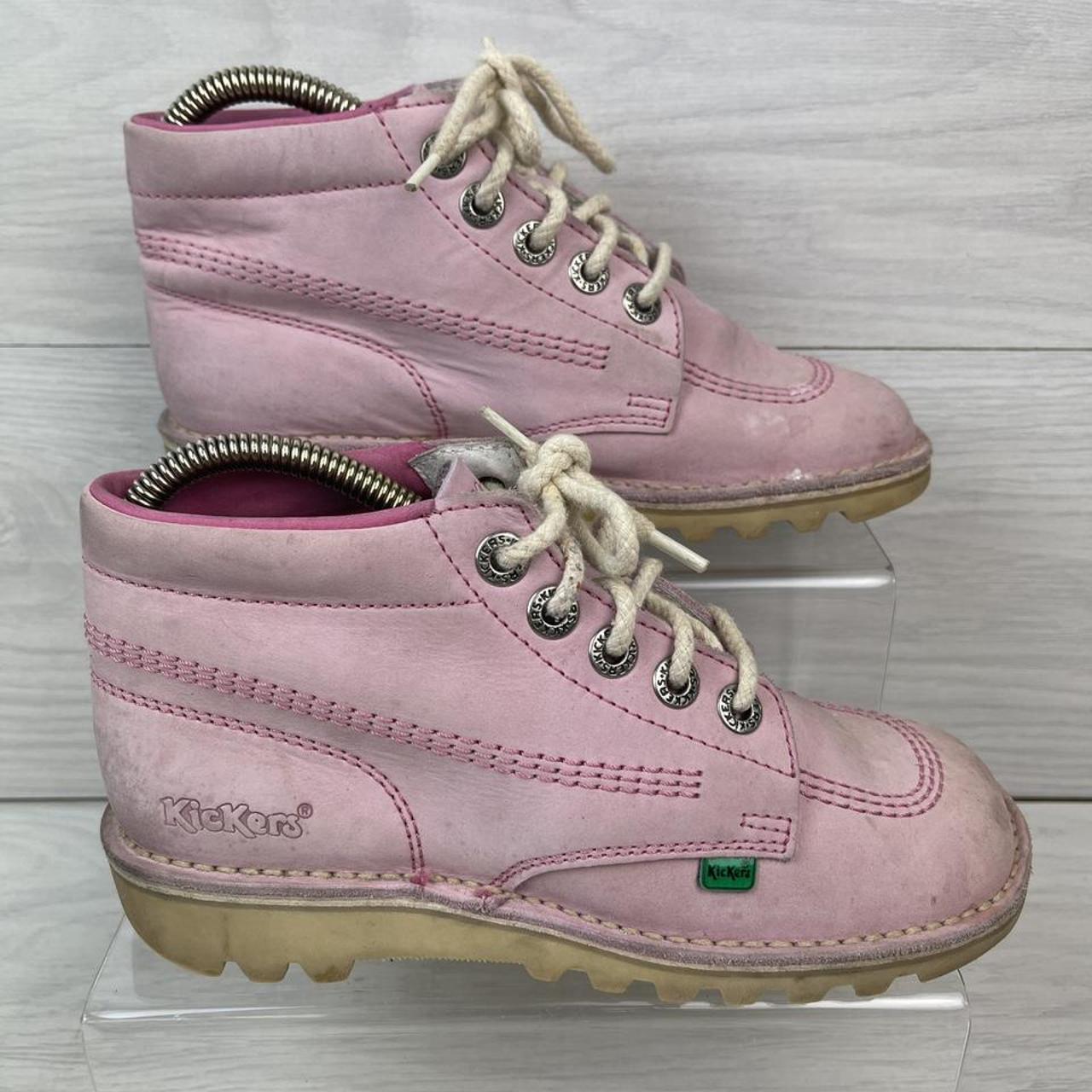 Kickers High Top Leather Womens Girls School Casual... - Depop