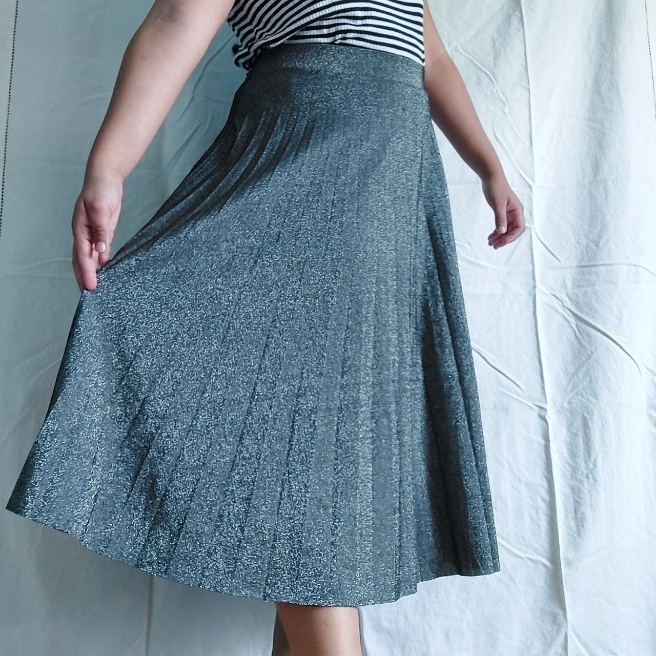 John Rocha Women's Silver Skirt | Depop