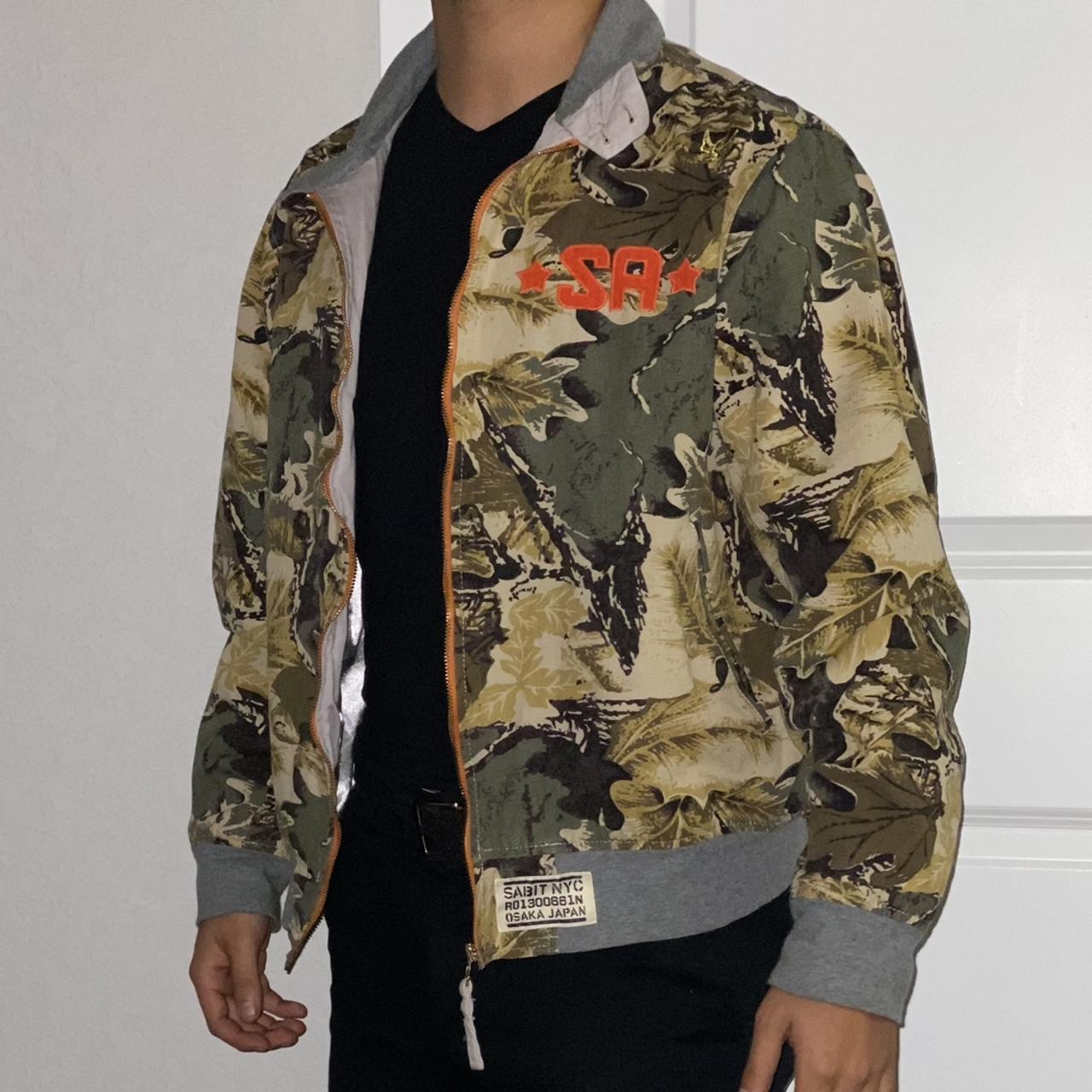 Spring Leaf Camo Full Zip Sweater!... - Depop