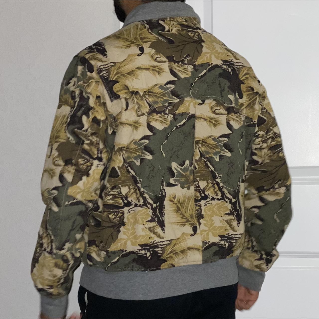 Spring Leaf Camo Full Zip Sweater!... - Depop