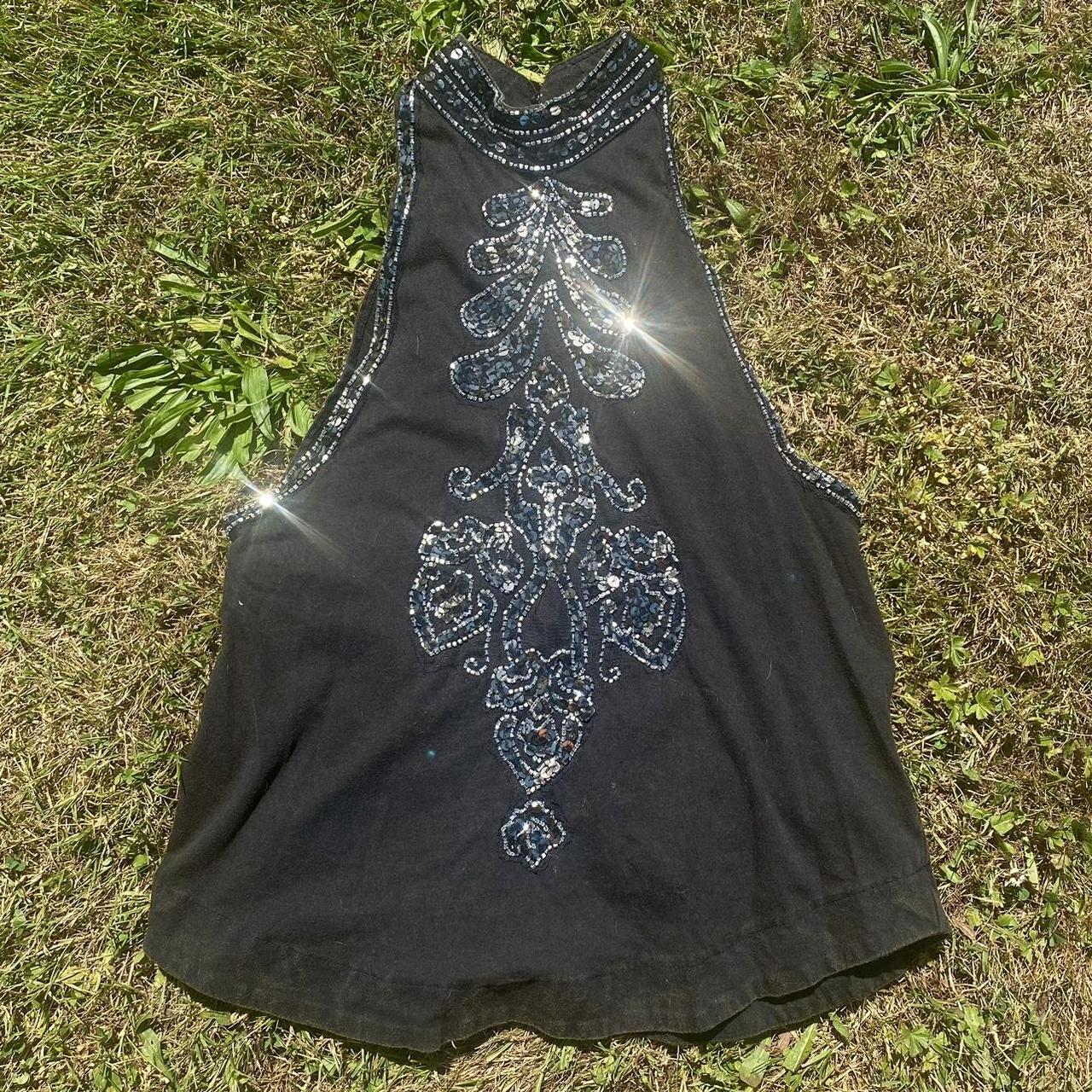 Ecoté Beaded high top blouse. Shines in the sun,... - Depop