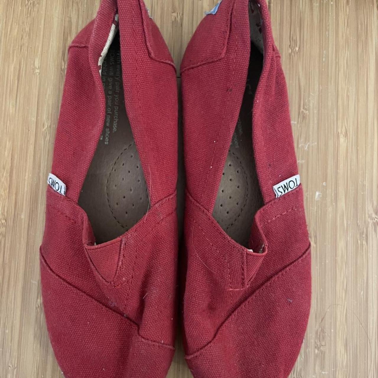 red TOMS shoes - Depop