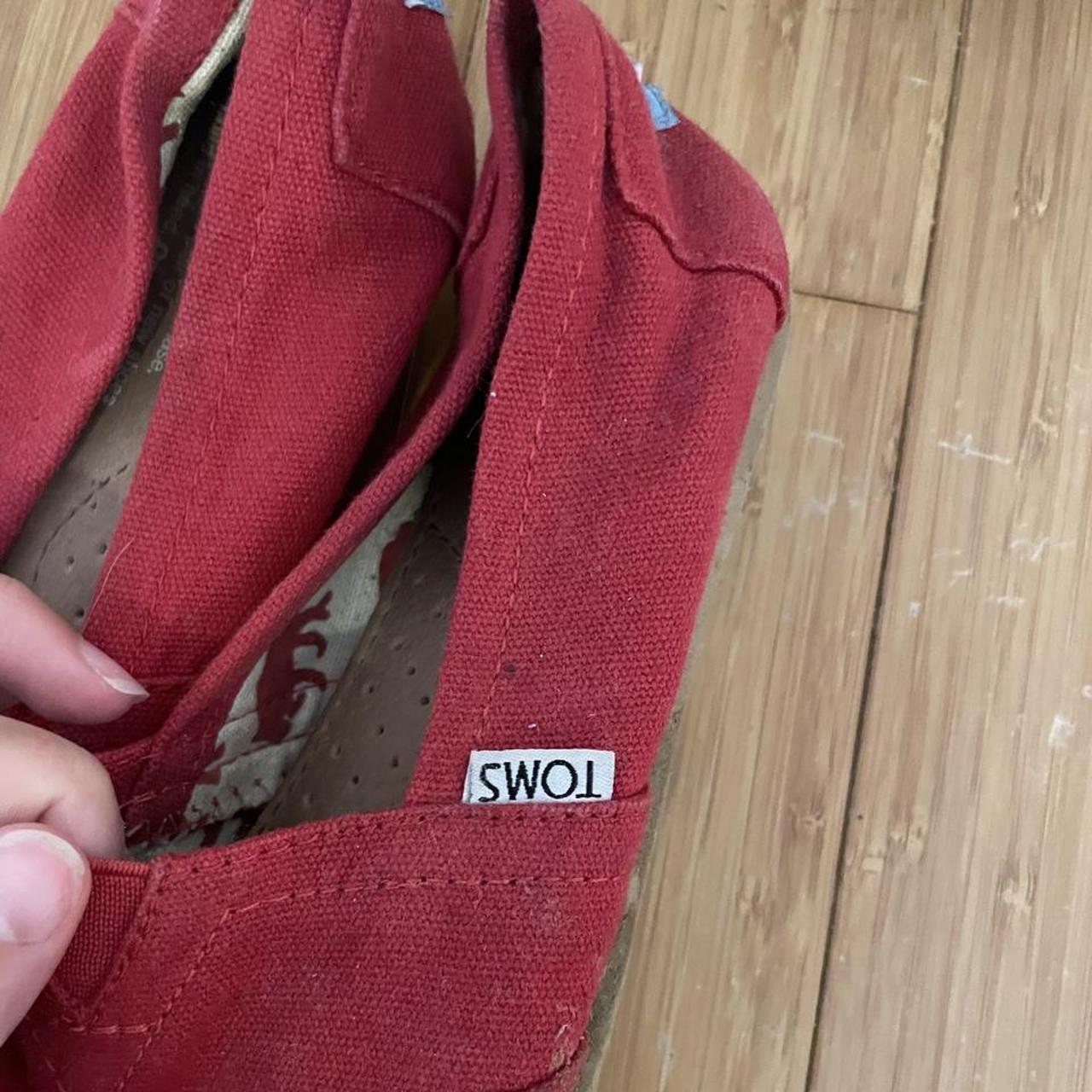 red TOMS shoes - Depop
