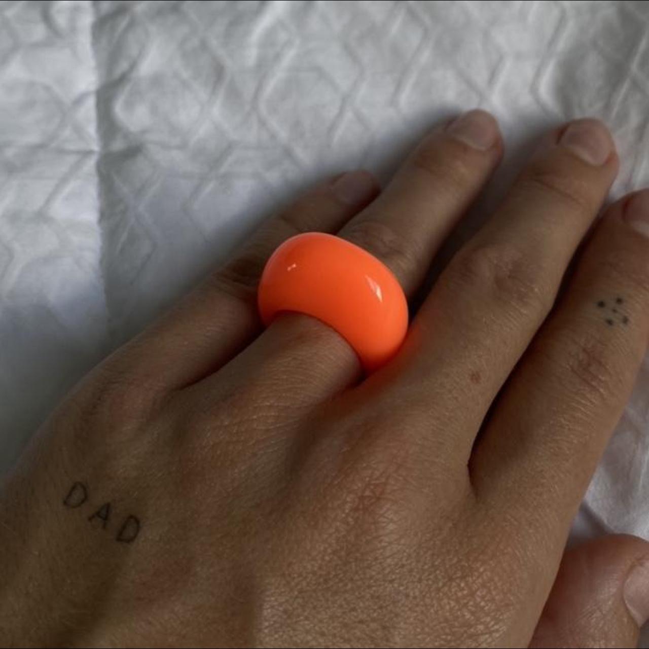 Lamanso summer emergency ring Fluor orange Size... - Depop