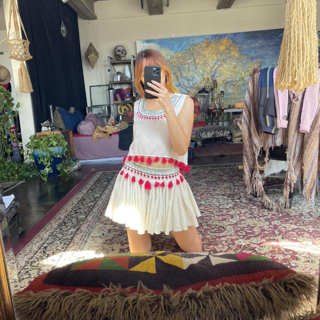 Raga Women's Cream Crop-top | Depop