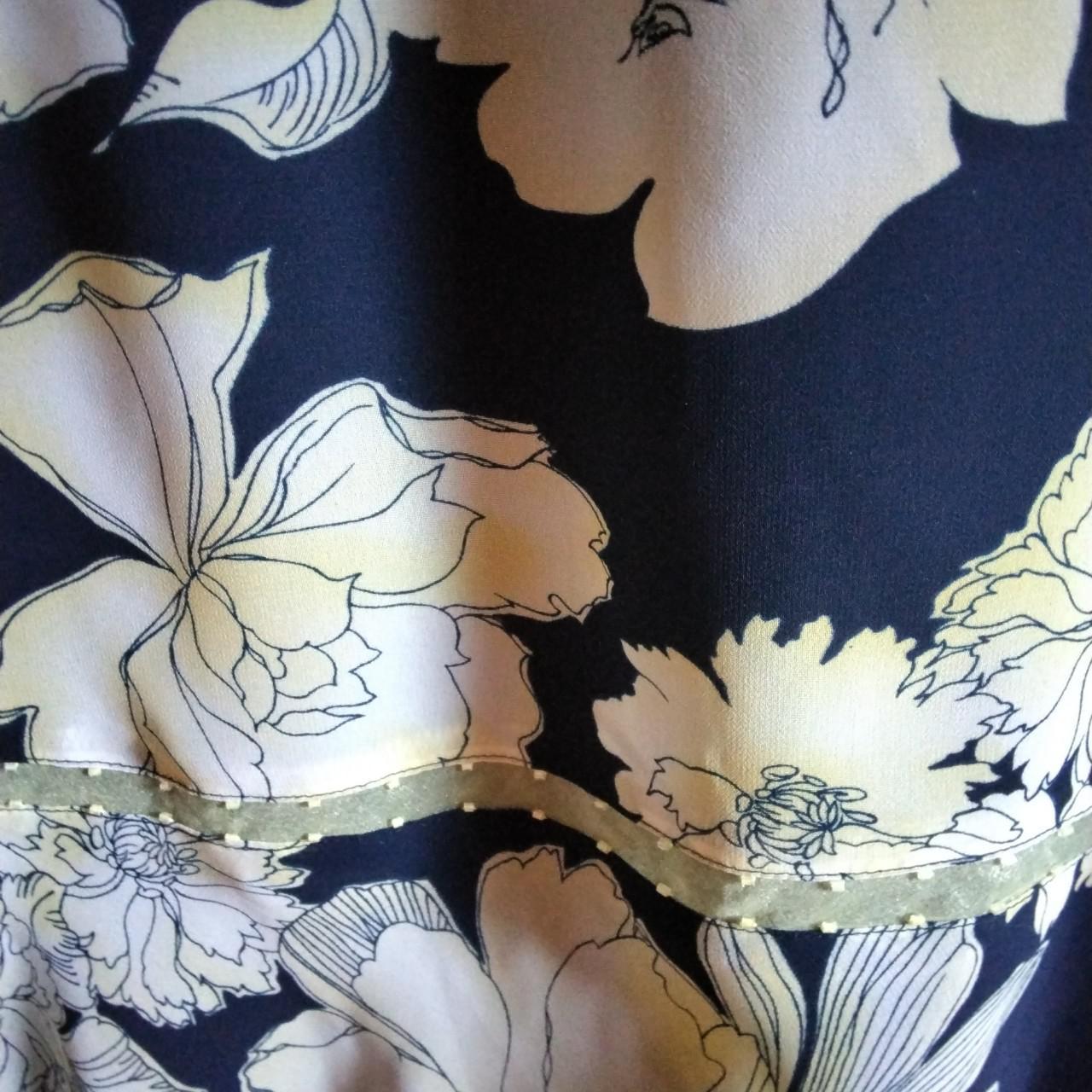 Jacques Vert Navy & Yellow Multi Floral Floaty ... - Depop