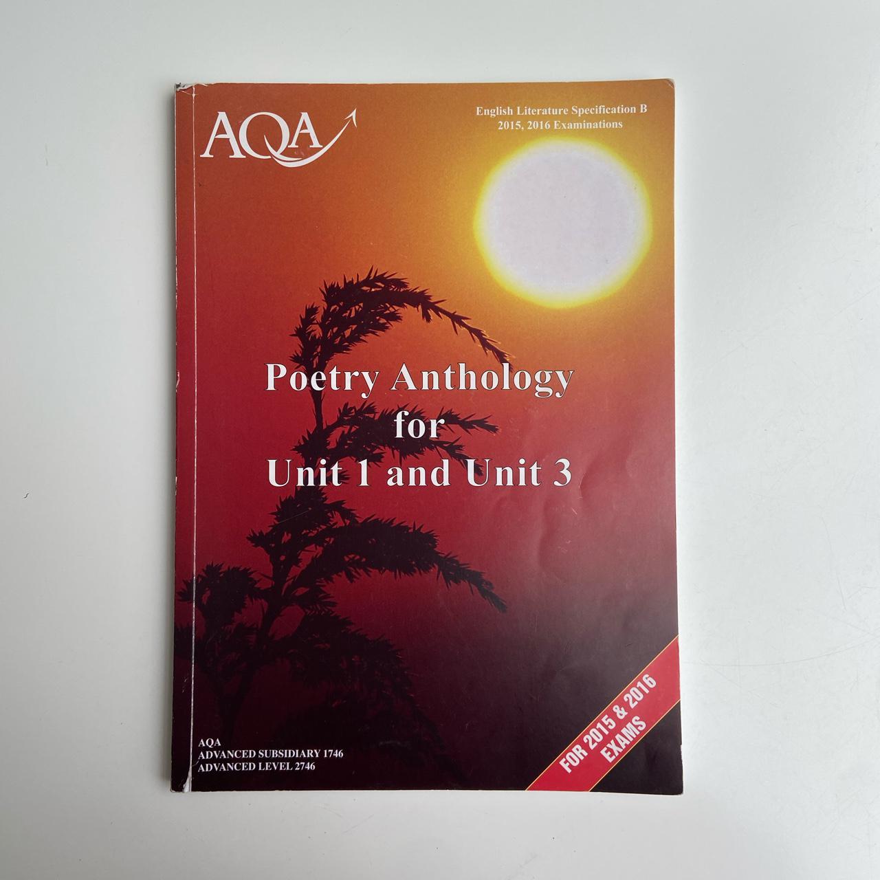 A-Level Poetry Anthology for Unit 1 and Unit 3-... - Depop