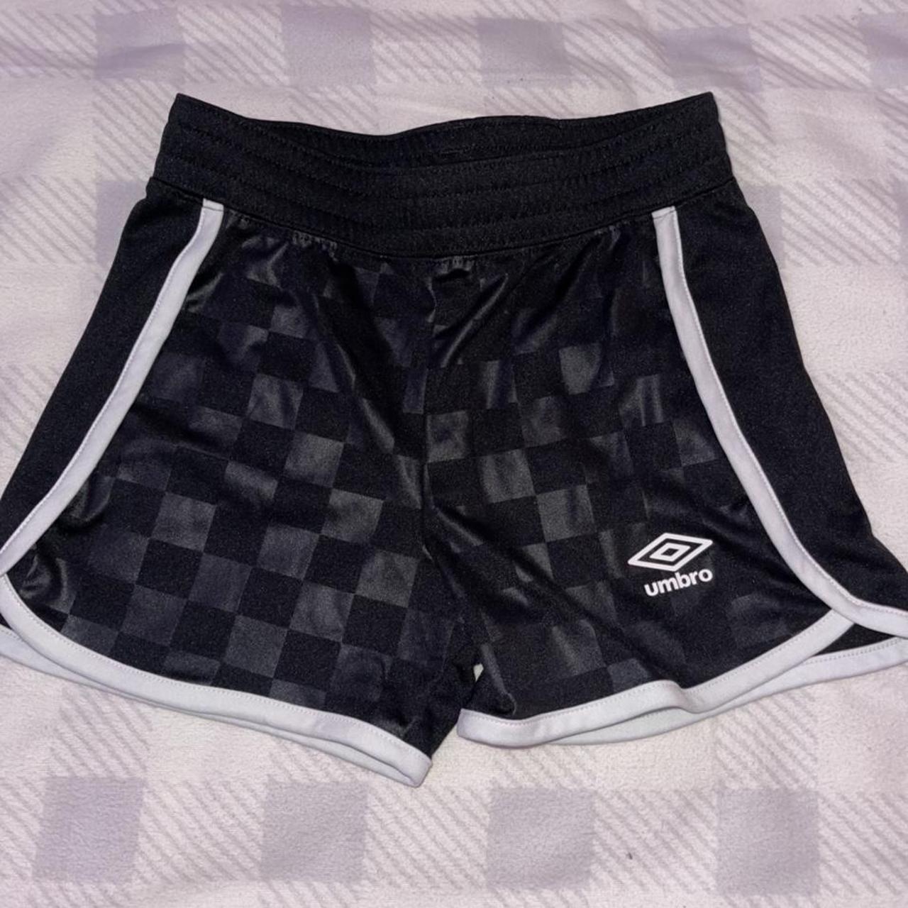 black kids umbro shorts with checkers #checkers... - Depop