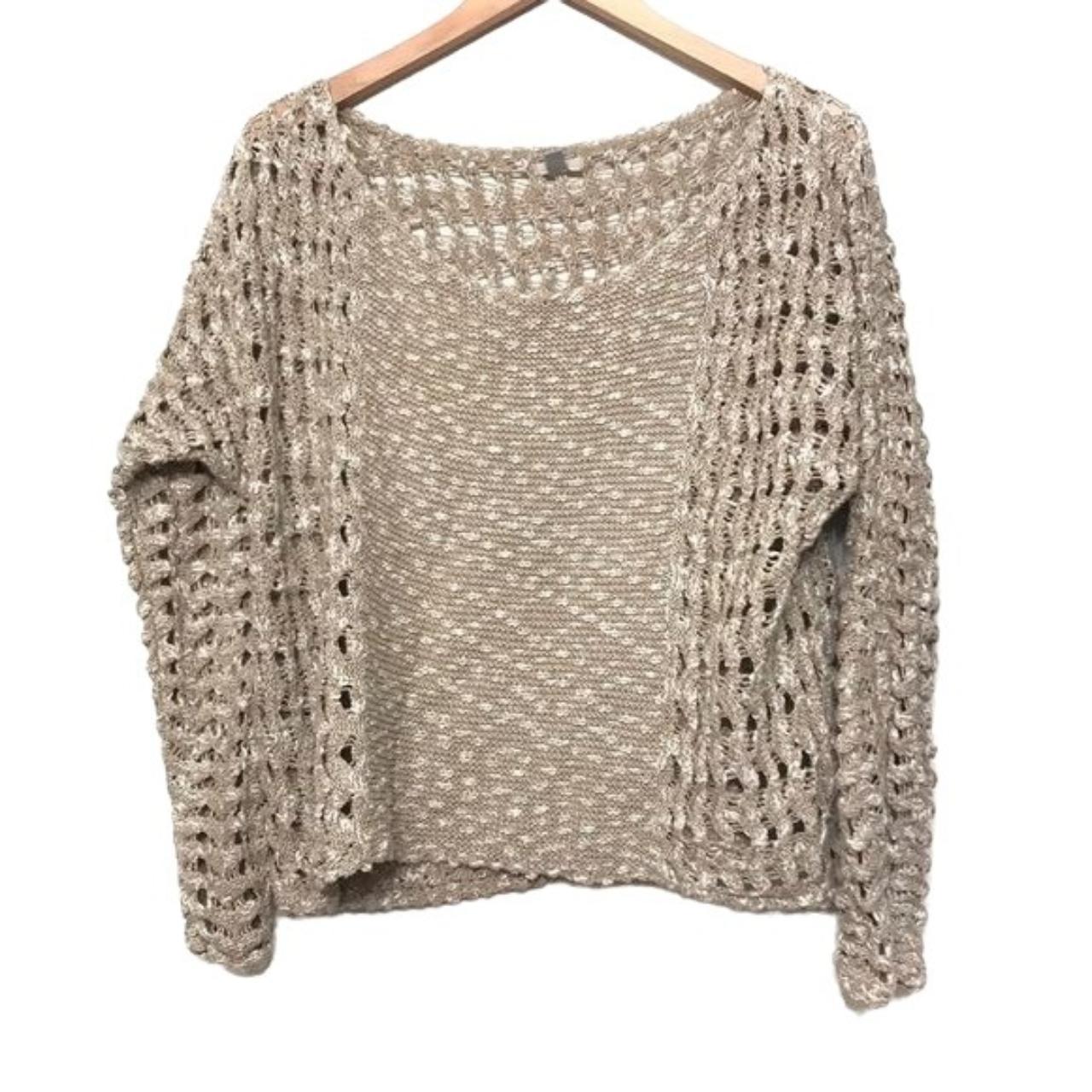 Écote oatmeal Open Knit Pull over Sweater A cute... - Depop