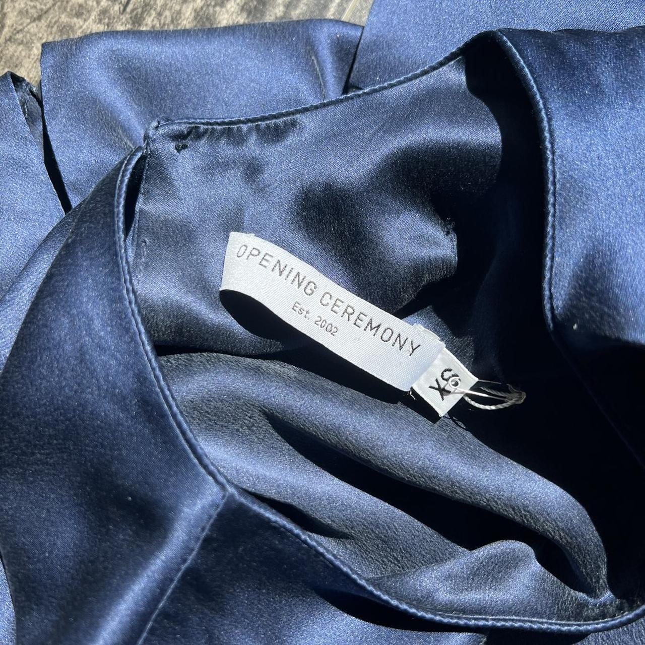 Opening Ceremony blue silk mini dress XS - Depop