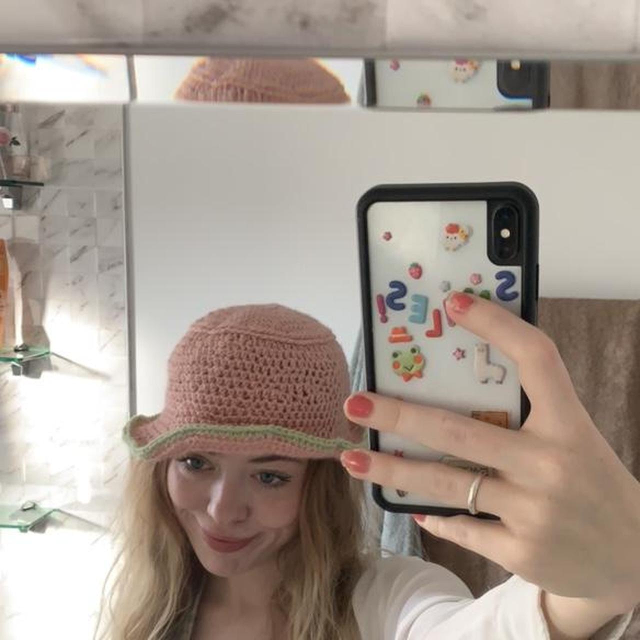 CUTE LIL HANDMADE CROCHET BUCKET HATS in PINK and... - Depop