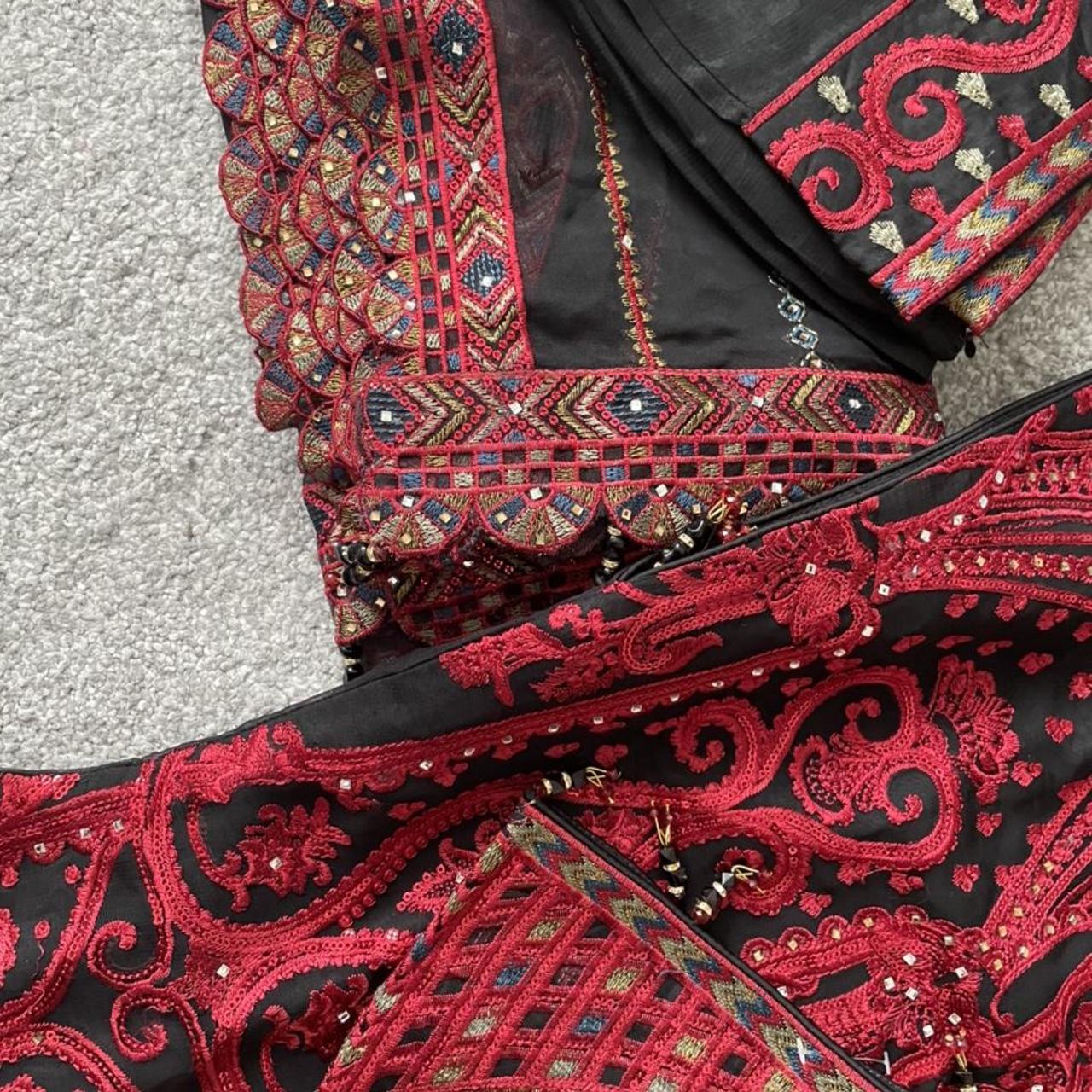Worn once 4 piece Pakistani balochi inspired... - Depop