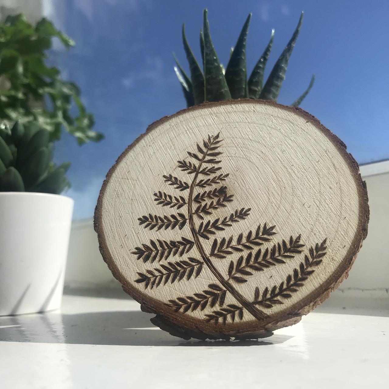 Handmade Wood Burning ~ Coasters Multipurpose... - Depop