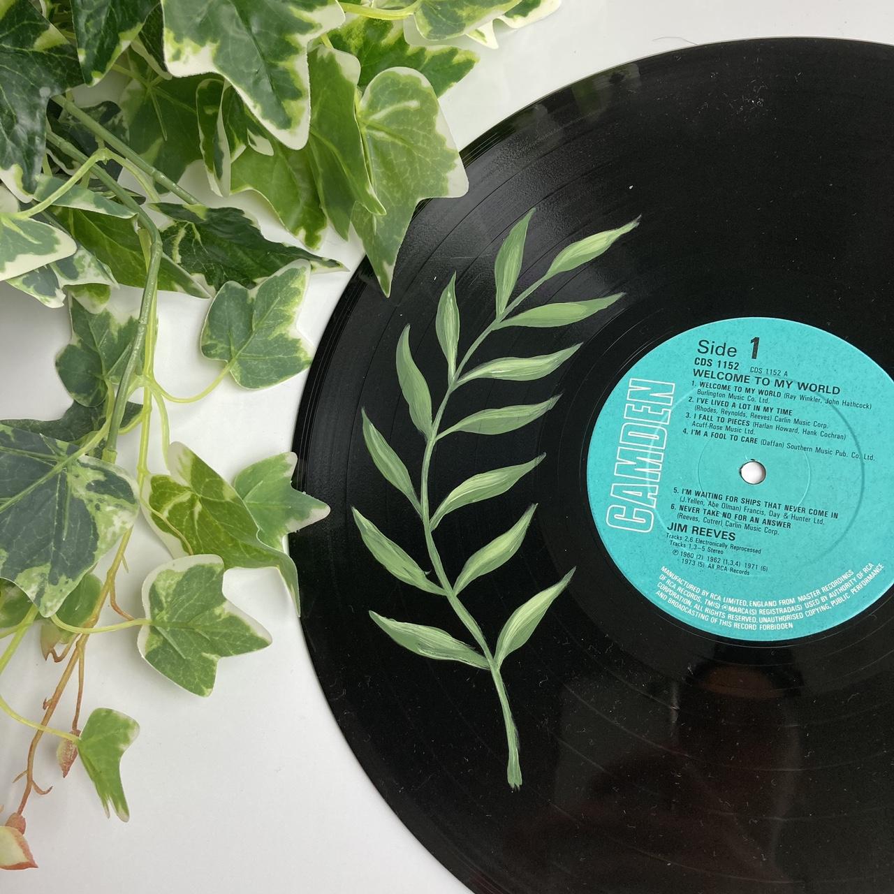 Painted Vinyl Record 45RPM Wall Art Original 80’s... - Depop