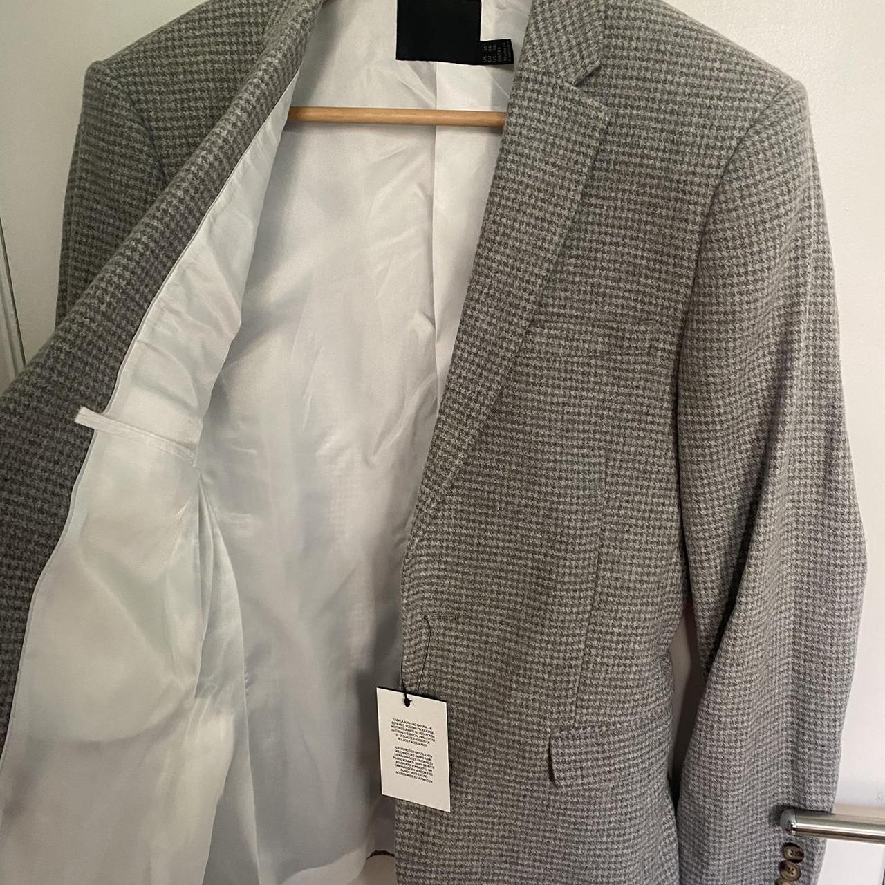 Tweed Asos Blazer Brand new with tags Grey, size... - Depop