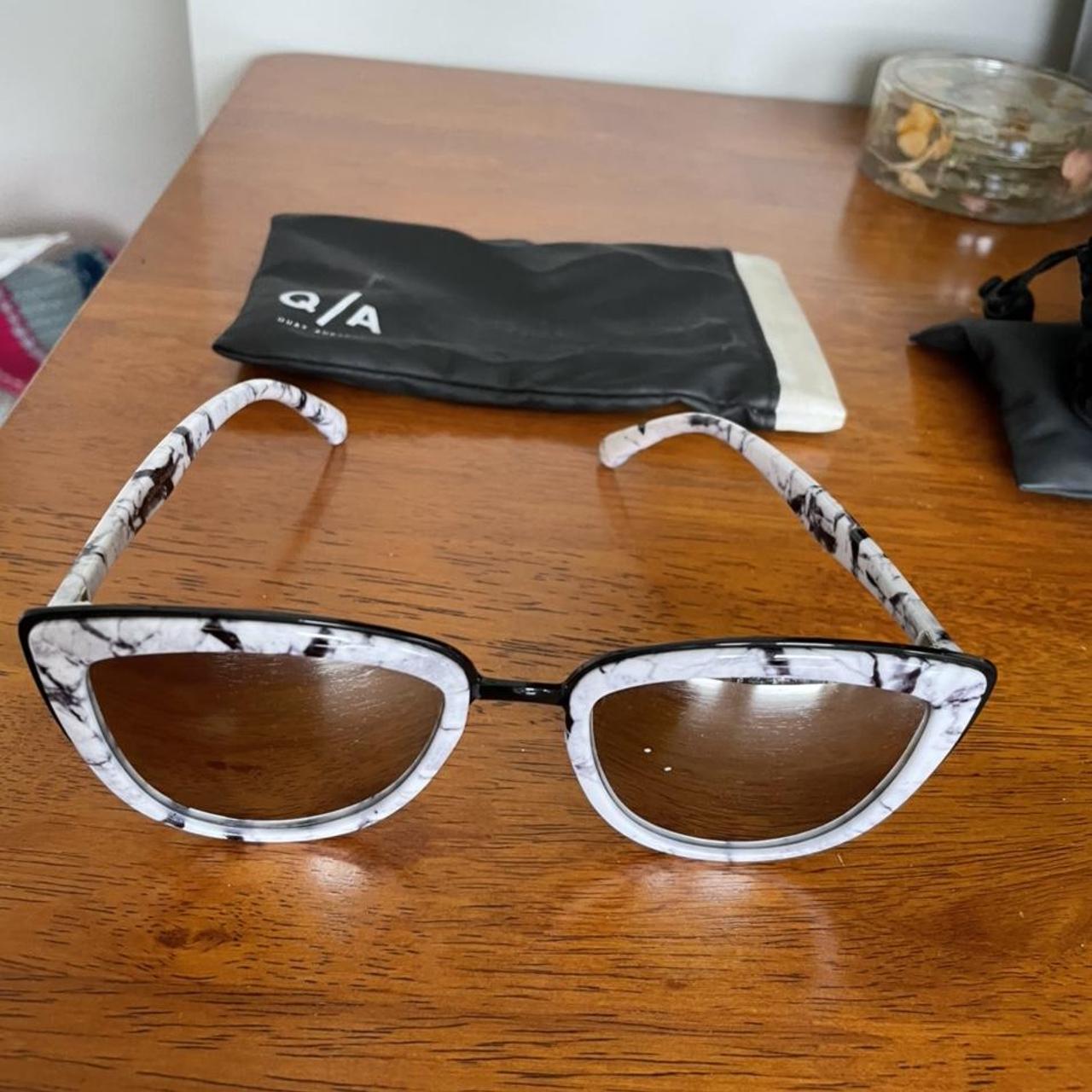 Quay Australia Women's White Sunglasses | Depop
