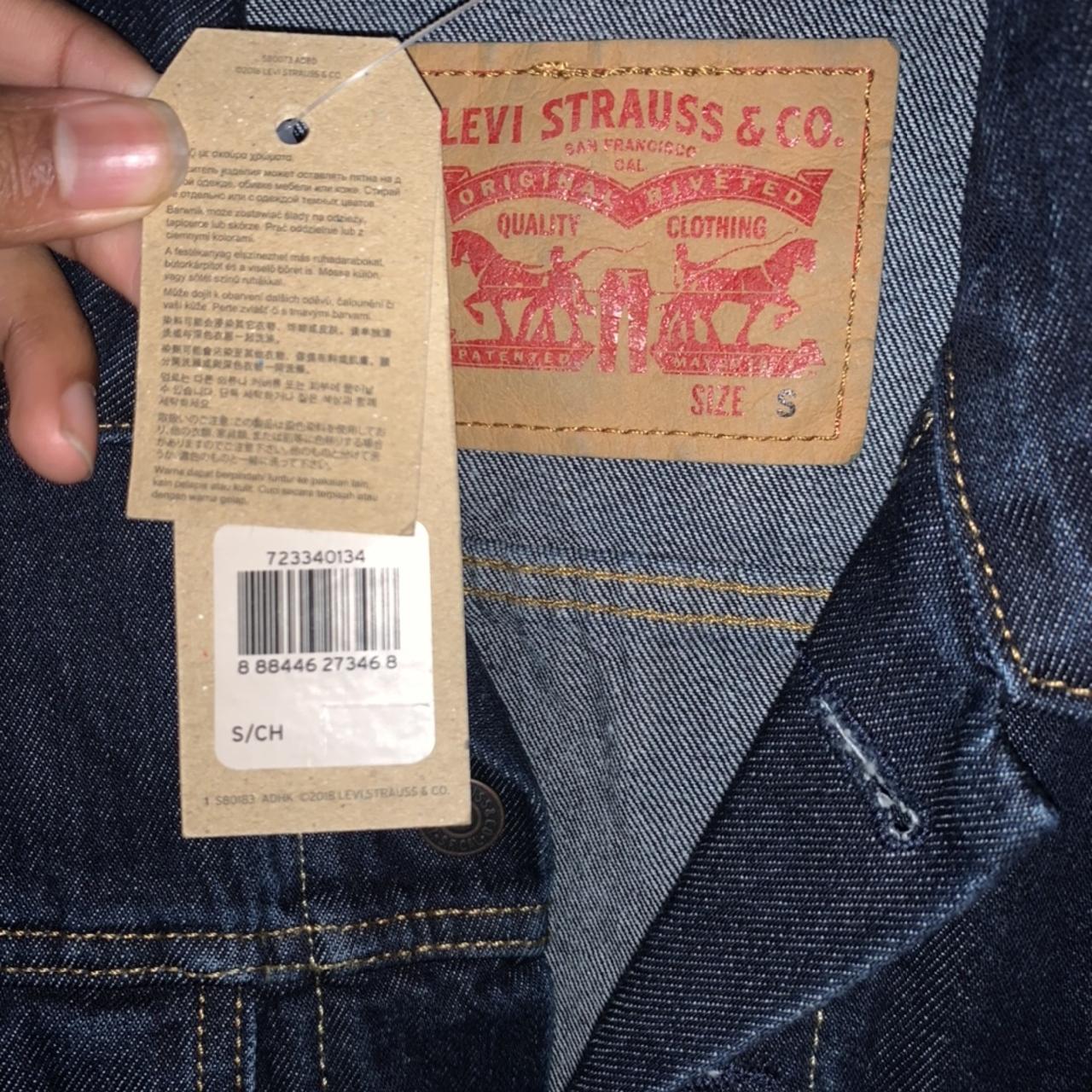 Brand New with Tags Levi’s Jean Jacket, Size Small.... - Depop