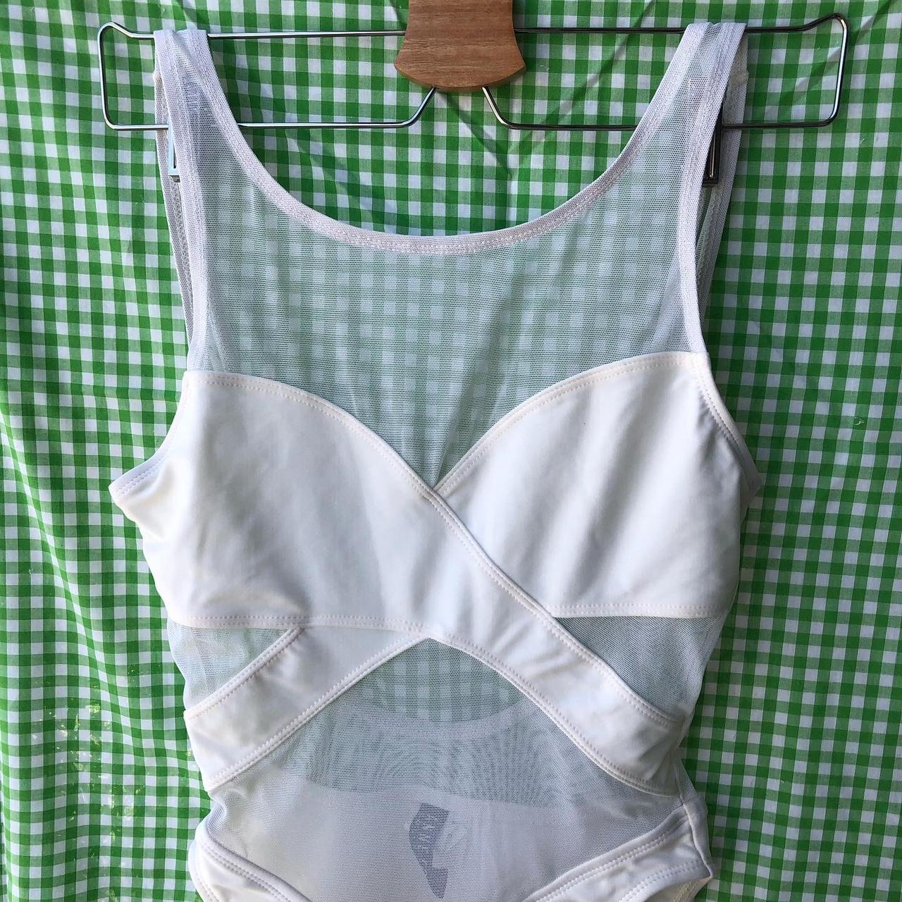 Vintage Anne Cole mesh illusion one piece swimsuit!... - Depop