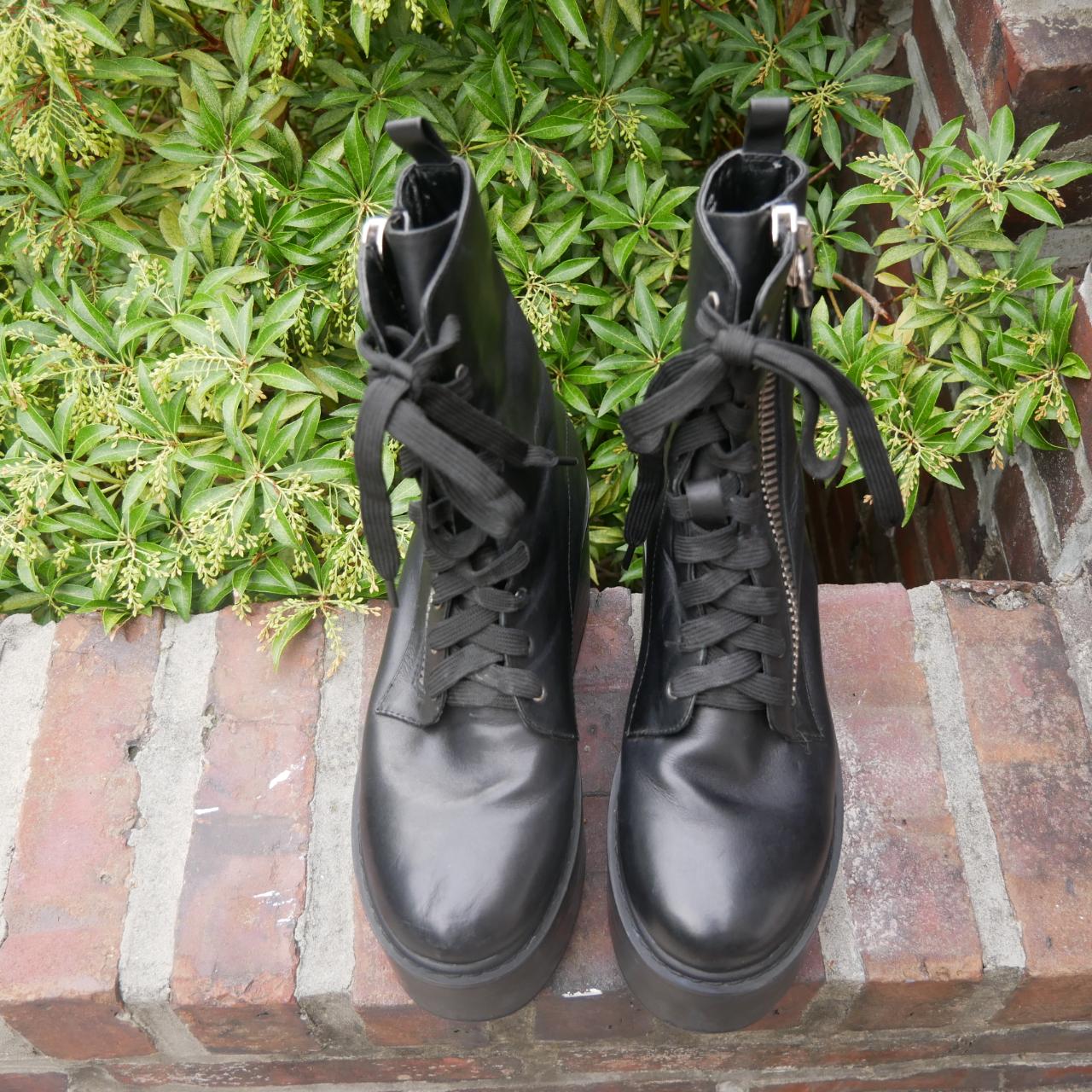 Rare Discontinued Unif Platform Boots Real Leather Depop