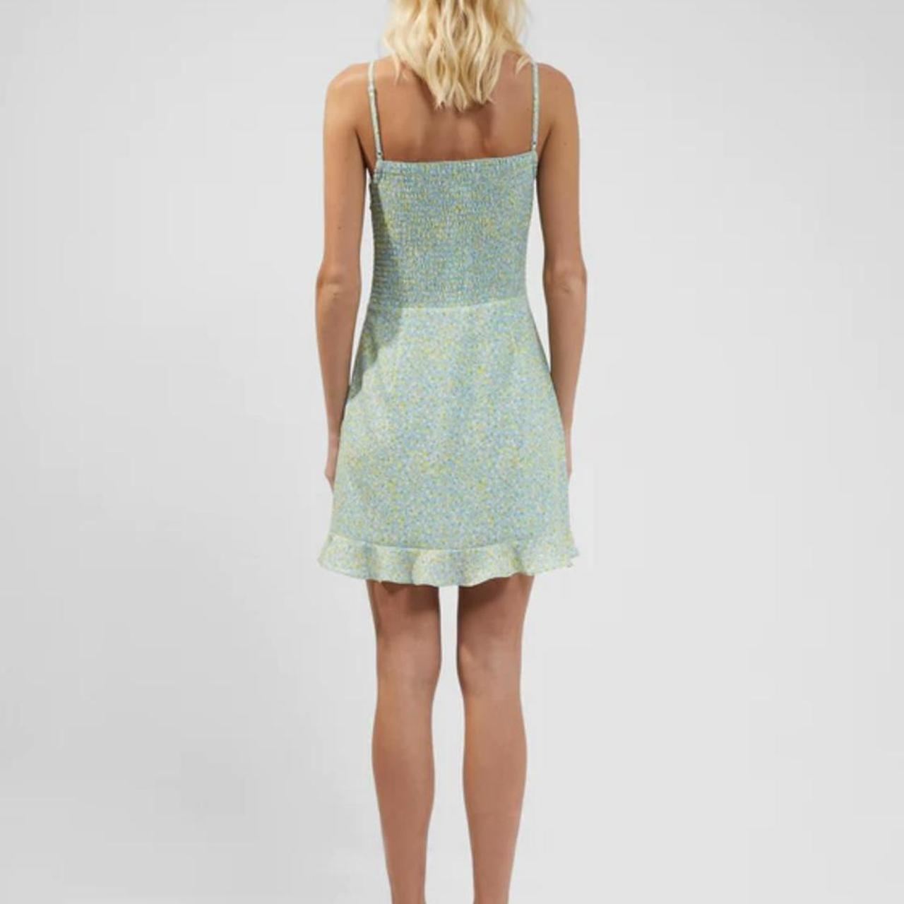 French connection green yellow stacie daisy strap... - Depop