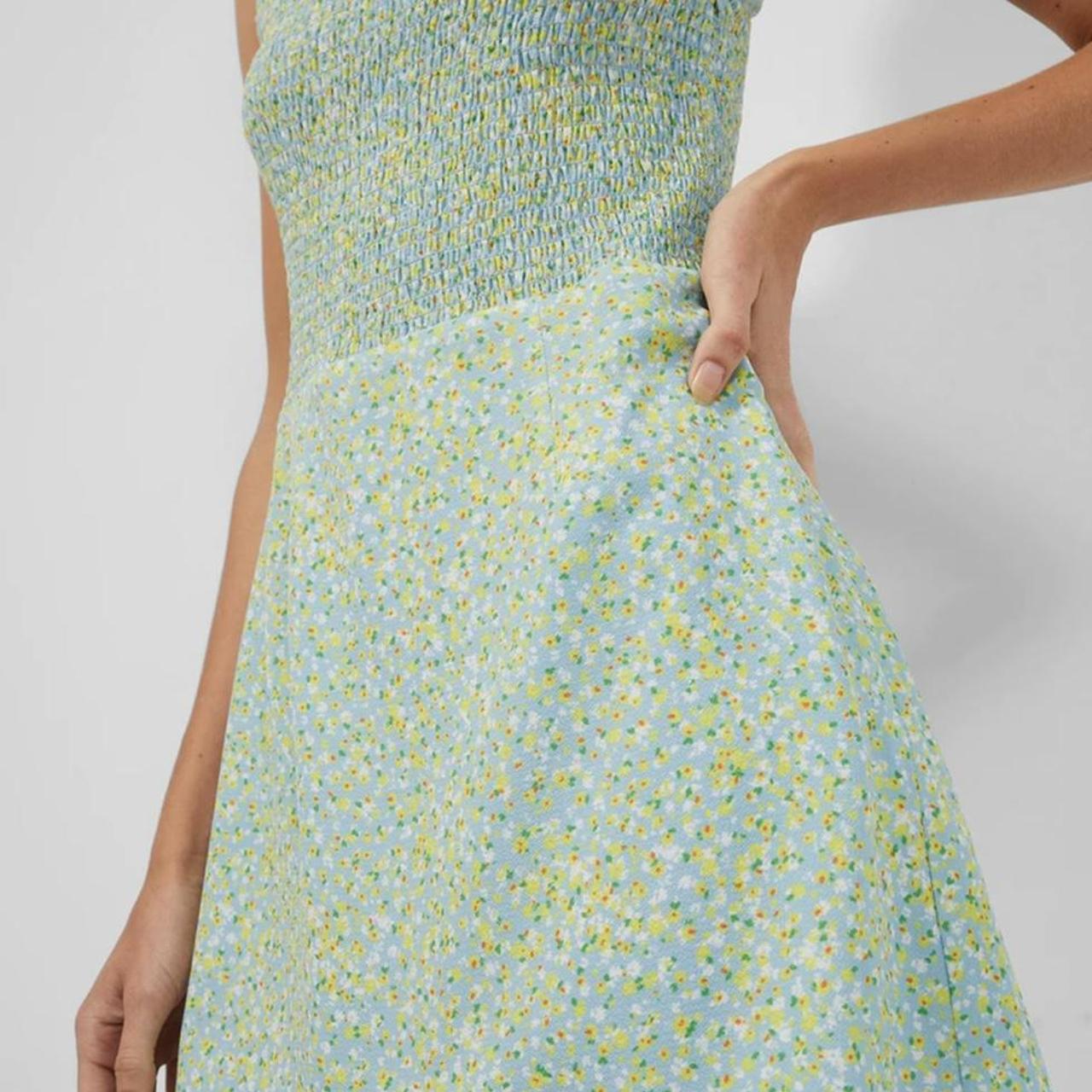 French connection green yellow stacie daisy strap... - Depop