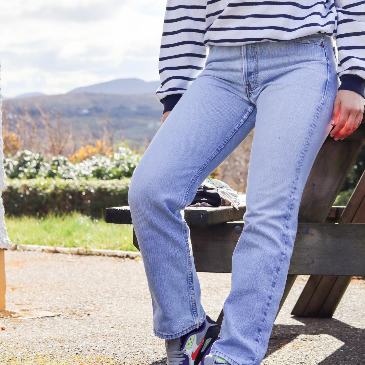 Premium 90's Cheeky Rip 501 Pale Blue Levi... - Depop