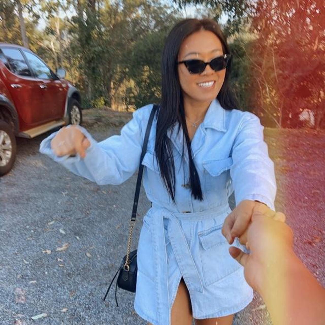 Princess Polly denim dress Size XS Fits 6-10... - Depop