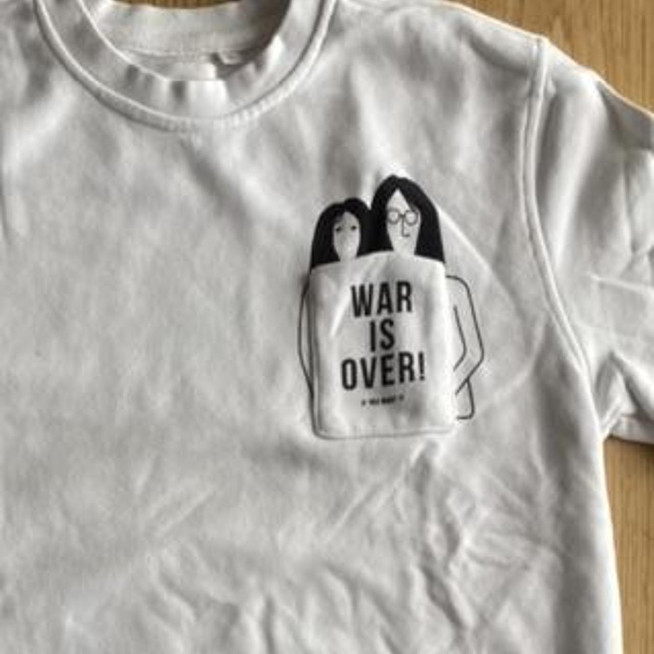 white jumper with beatles quote cutest, subtle band... - Depop