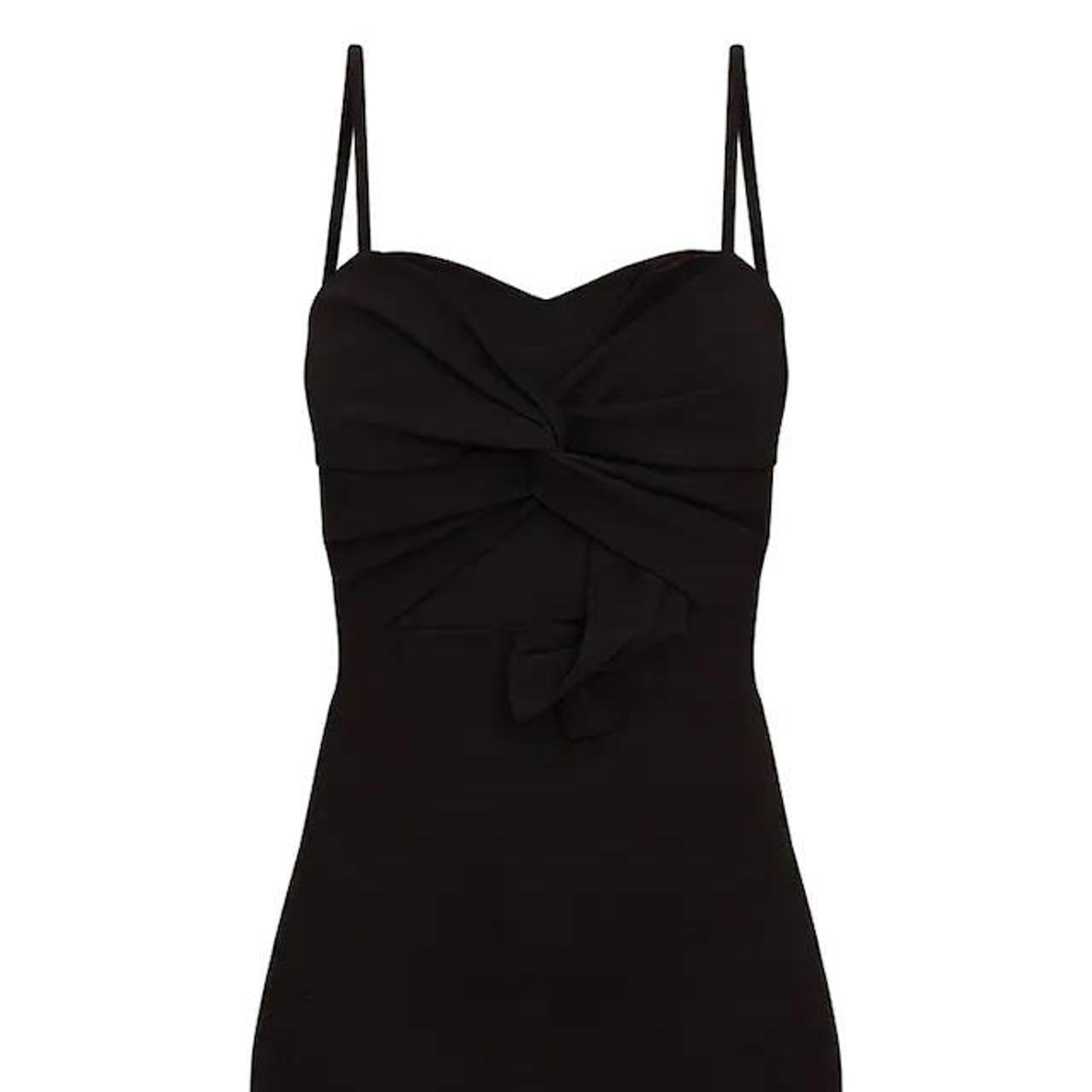 pretty little thing: black strappy bow detail midi... - Depop