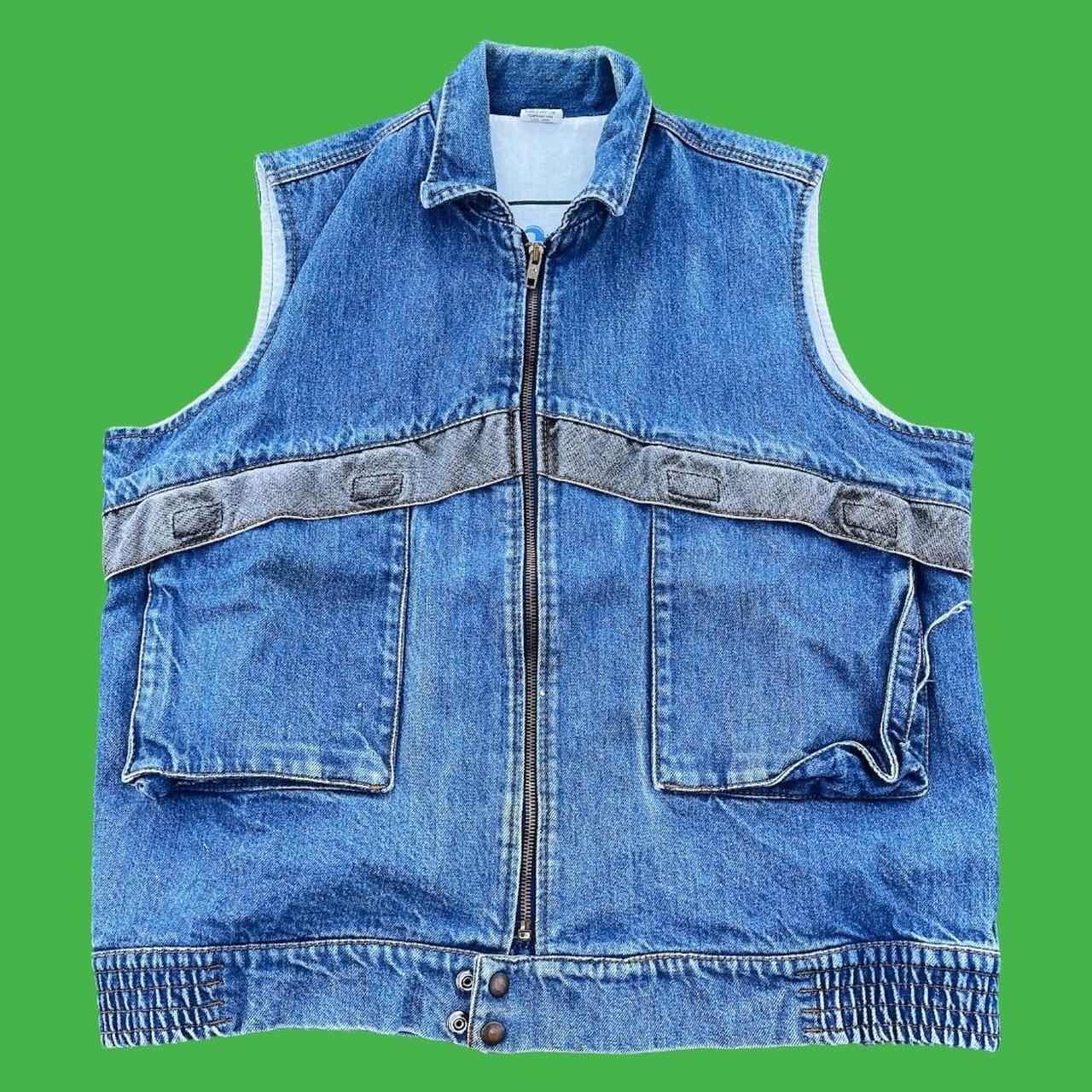 Vintage Le’Arsi US B-25 Denim Vest. Amazing quality... - Depop