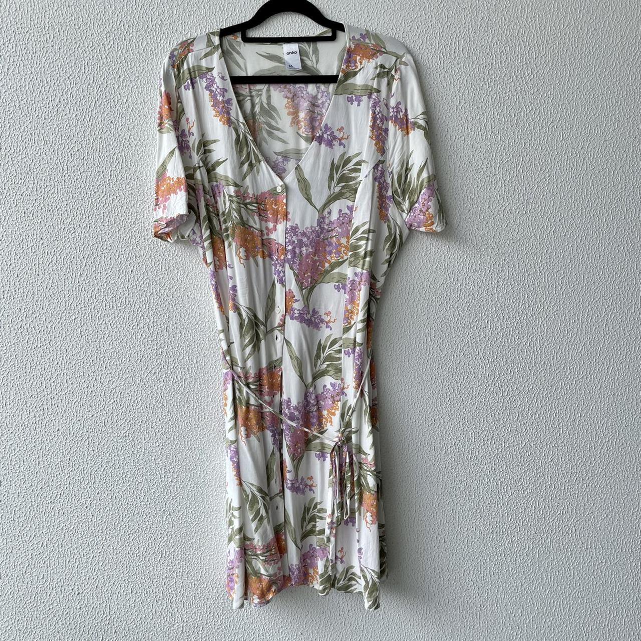 Kmart floral dress with button up details, flutter... - Depop